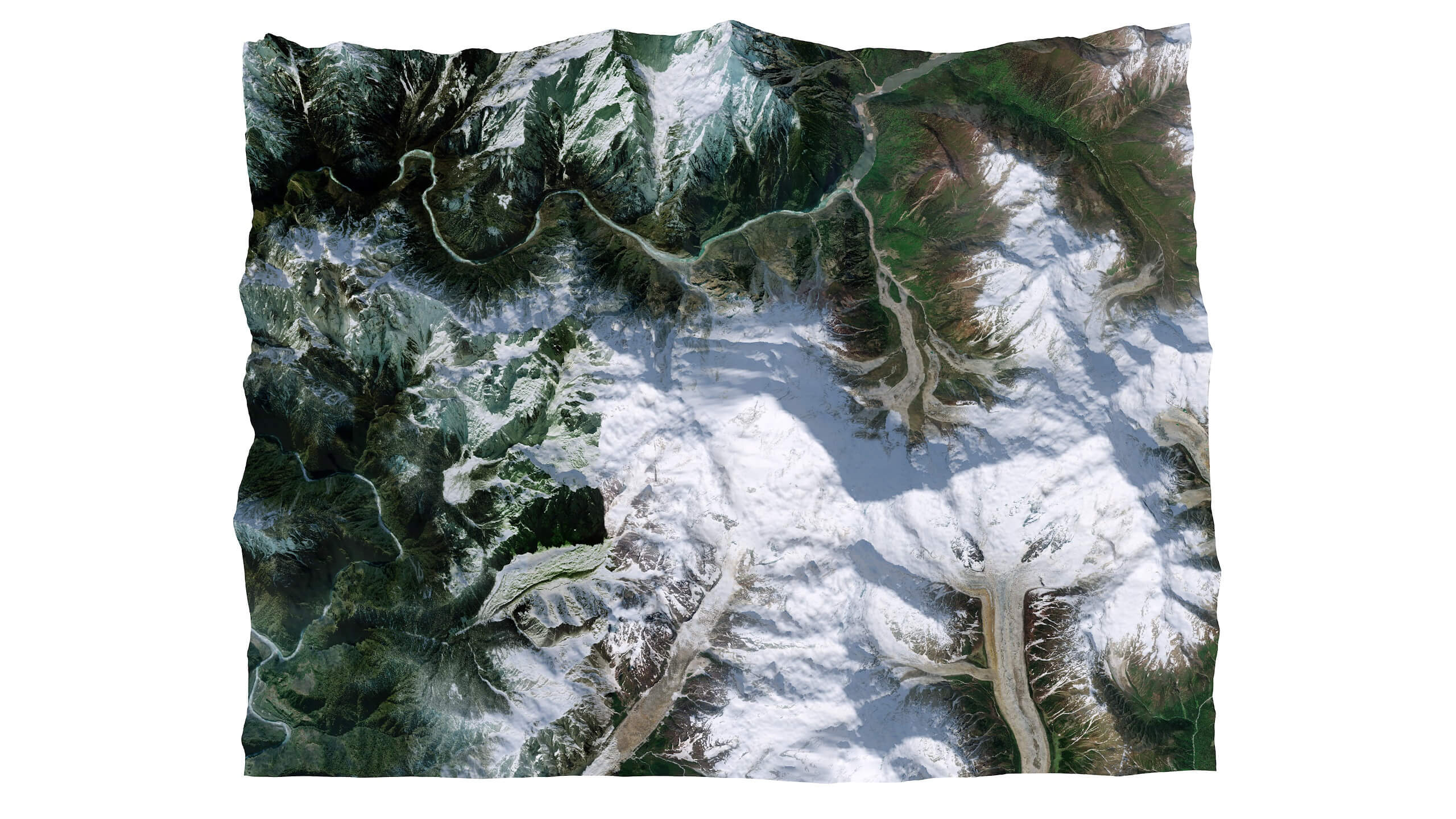 Gyala Peri Mountain China Terrain 3D Model by 3dstudio