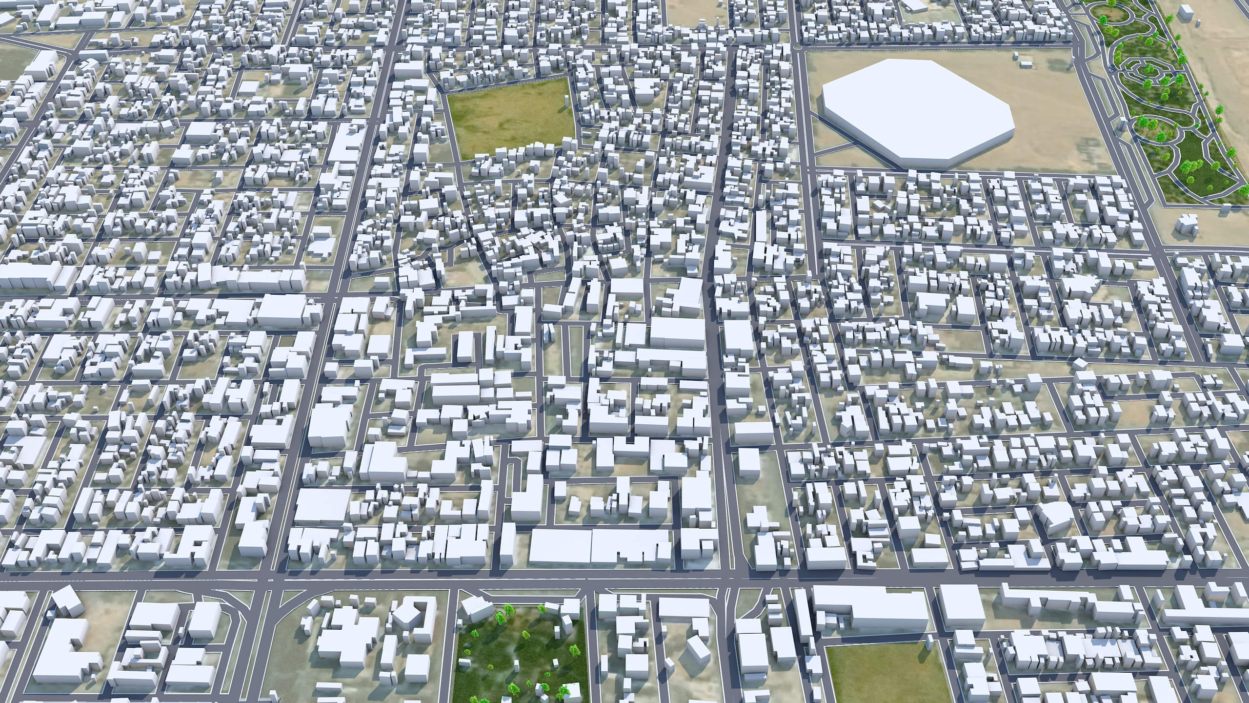 Hafar Al Batin City Saudi Arabia 3D Model 40km by 3dstudio