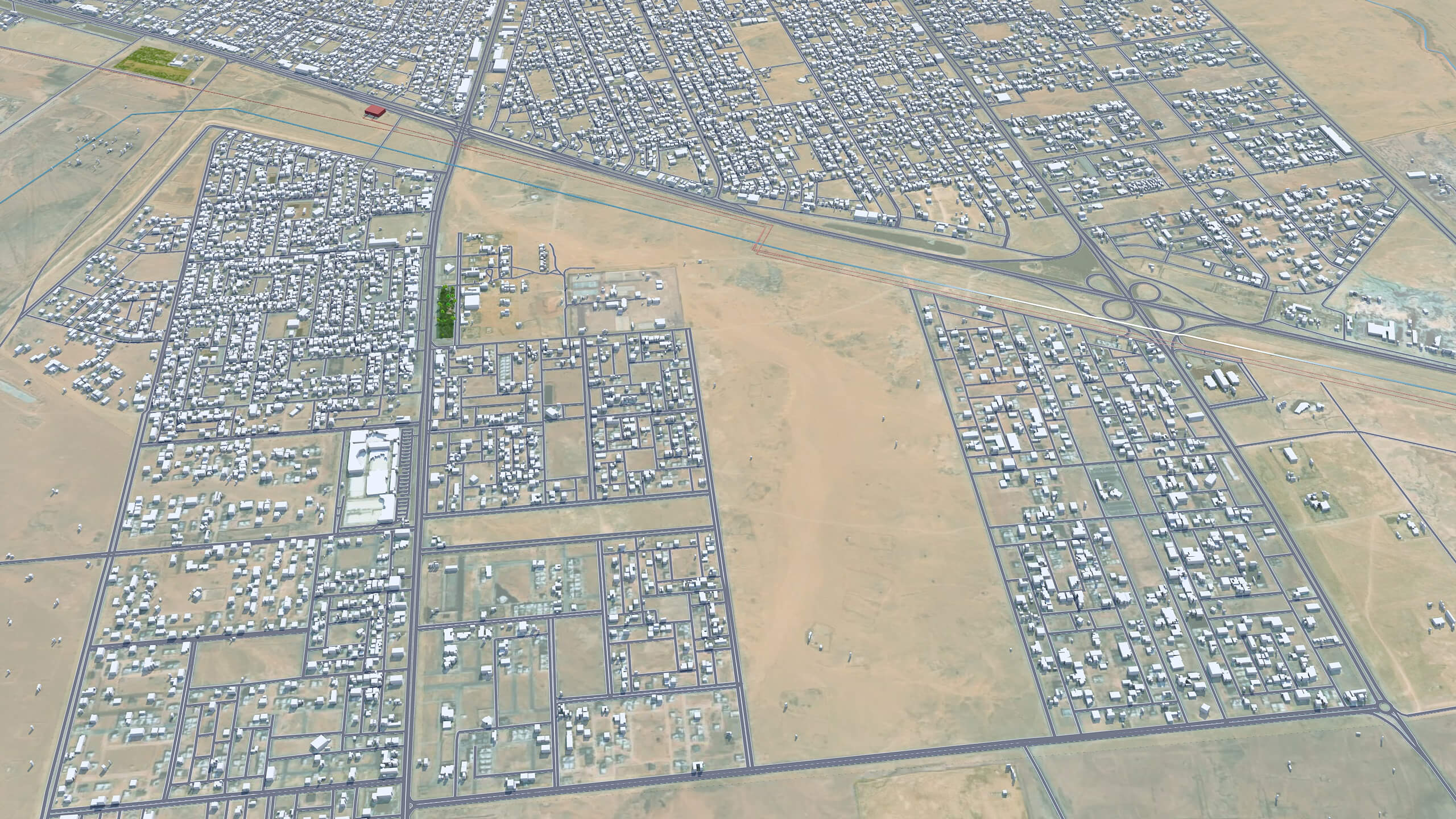 Hafar Al Batin City Saudi Arabia 3D Model 40km by 3dstudio