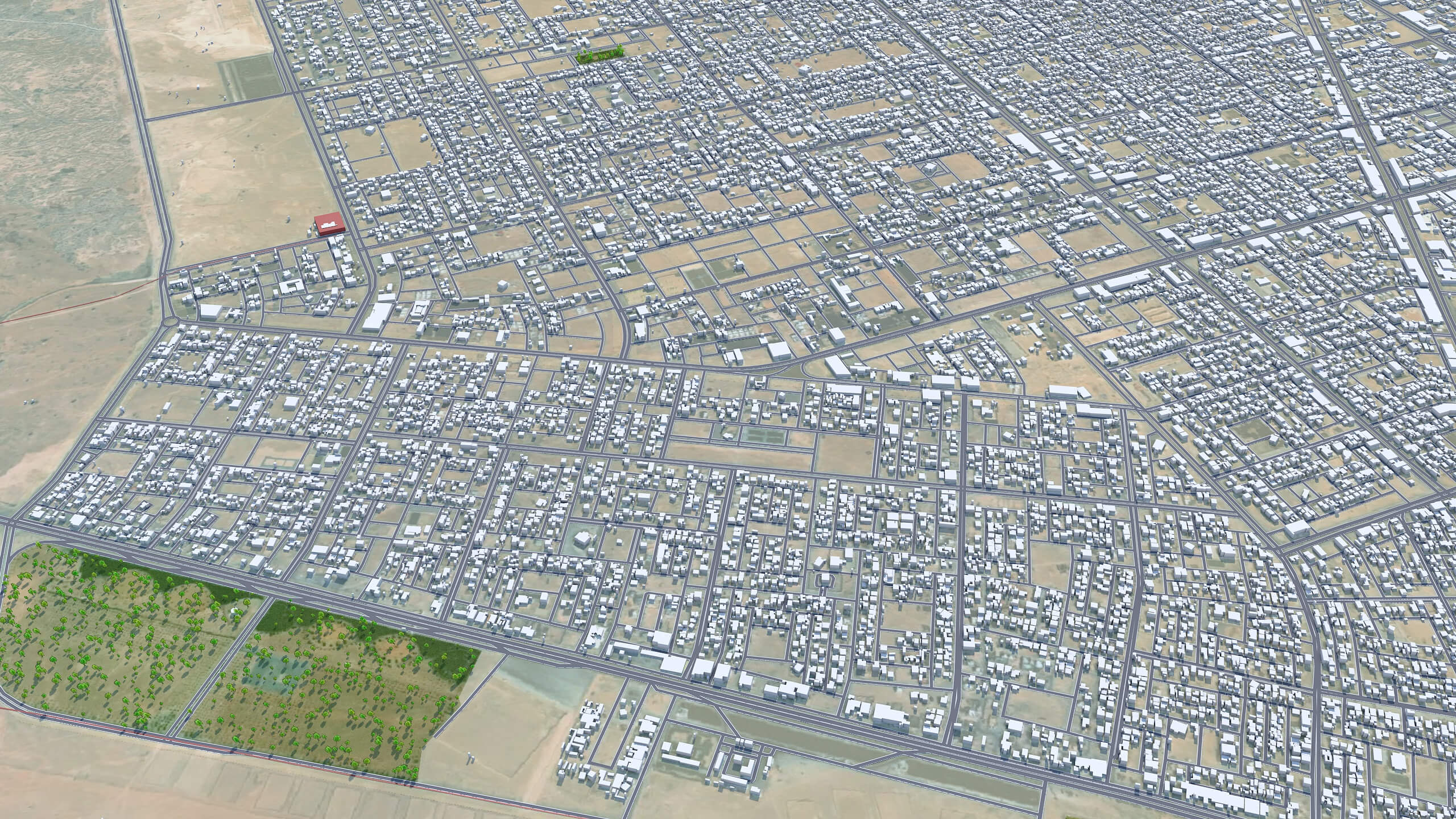 Hafar Al Batin City Saudi Arabia 3D Model 40km by 3dstudio