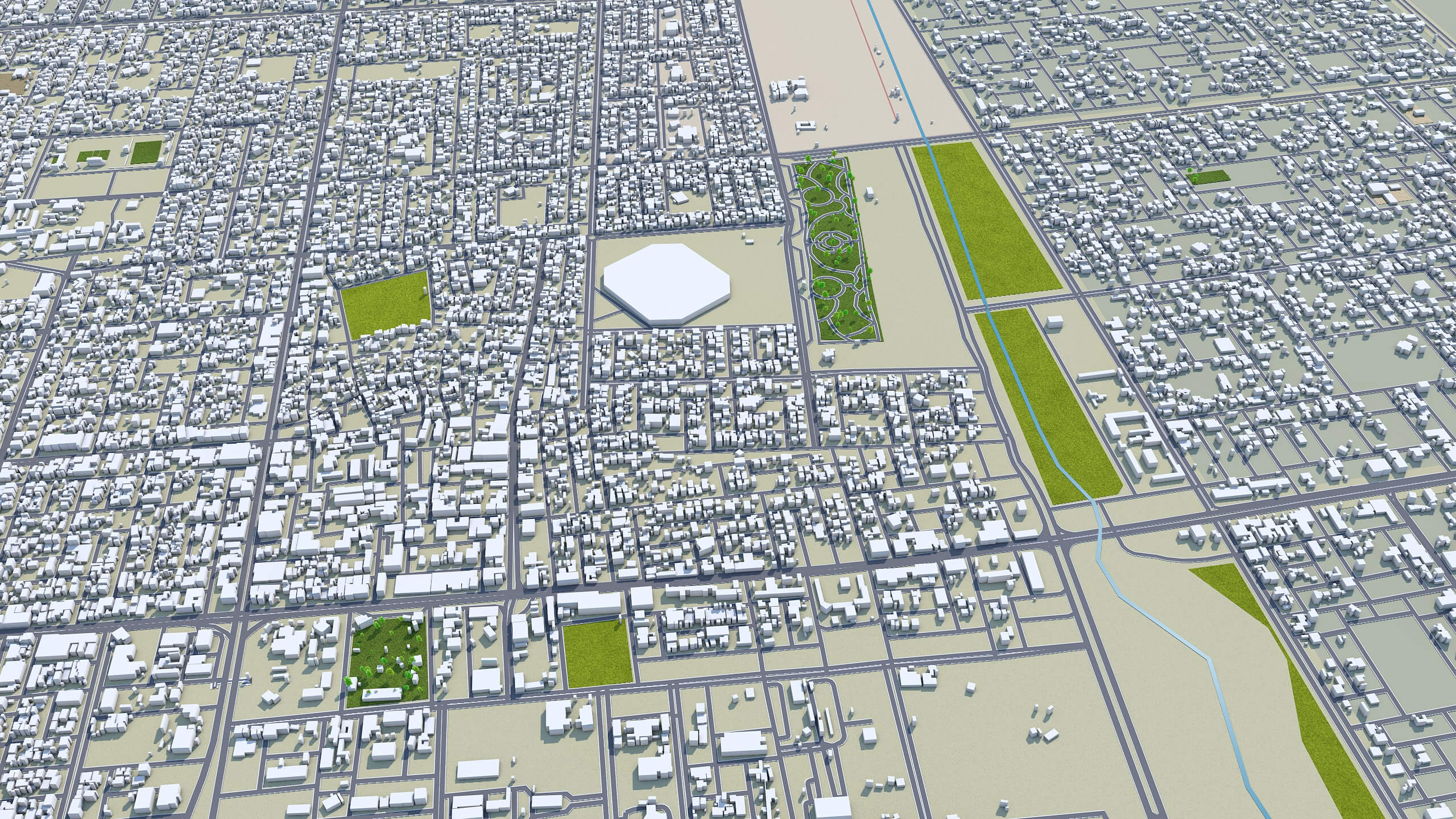 Hafar Al Batin City Saudi Arabia 3D Model 40km by 3dstudio