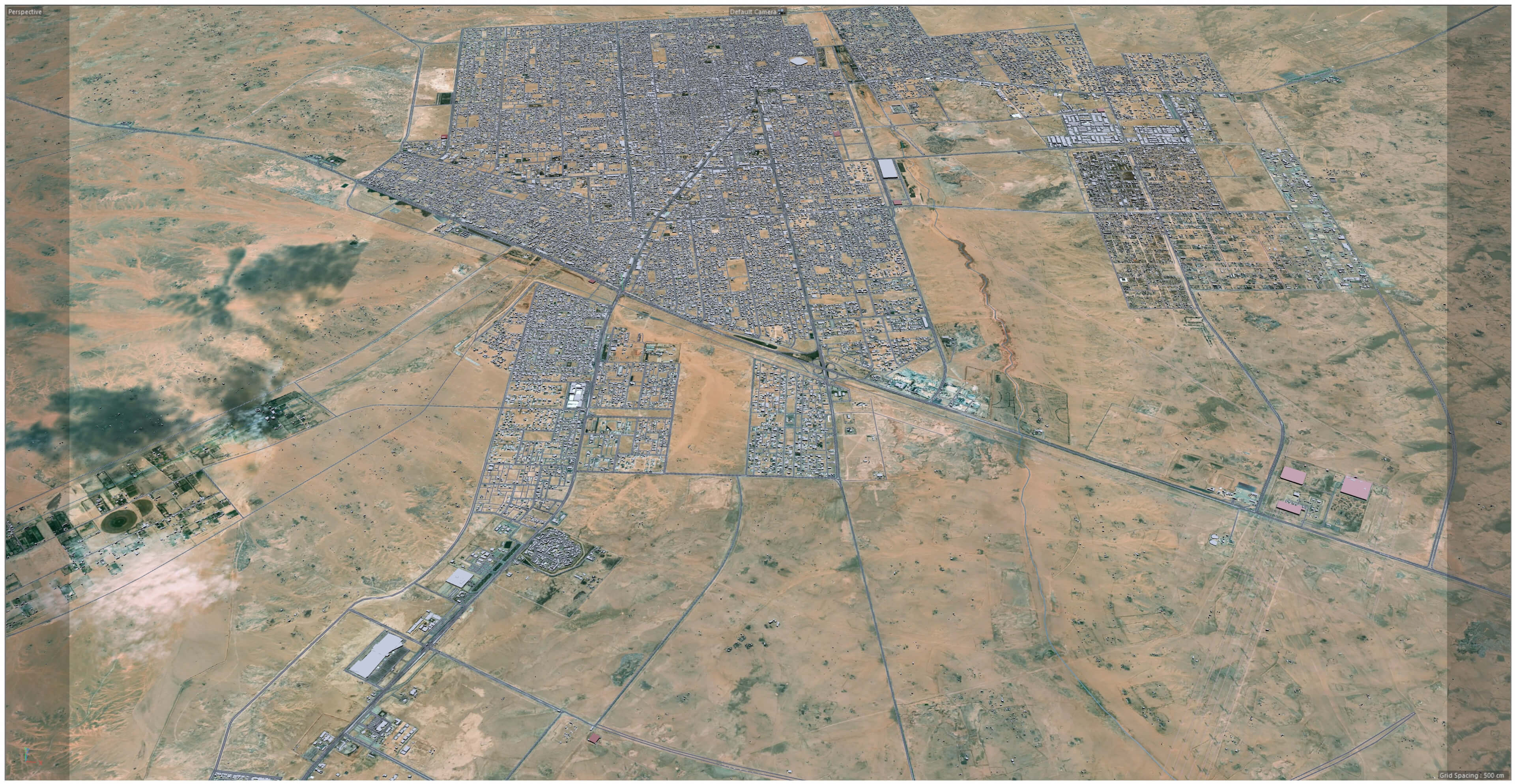 Hafar Al Batin City Saudi Arabia 3D Model 40km by 3dstudio