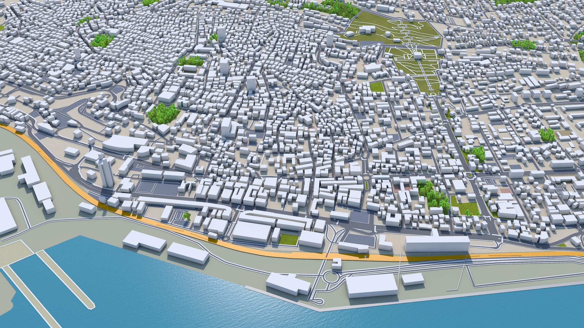 Haifa, Israel 20km - 3D Model by 3dstudio