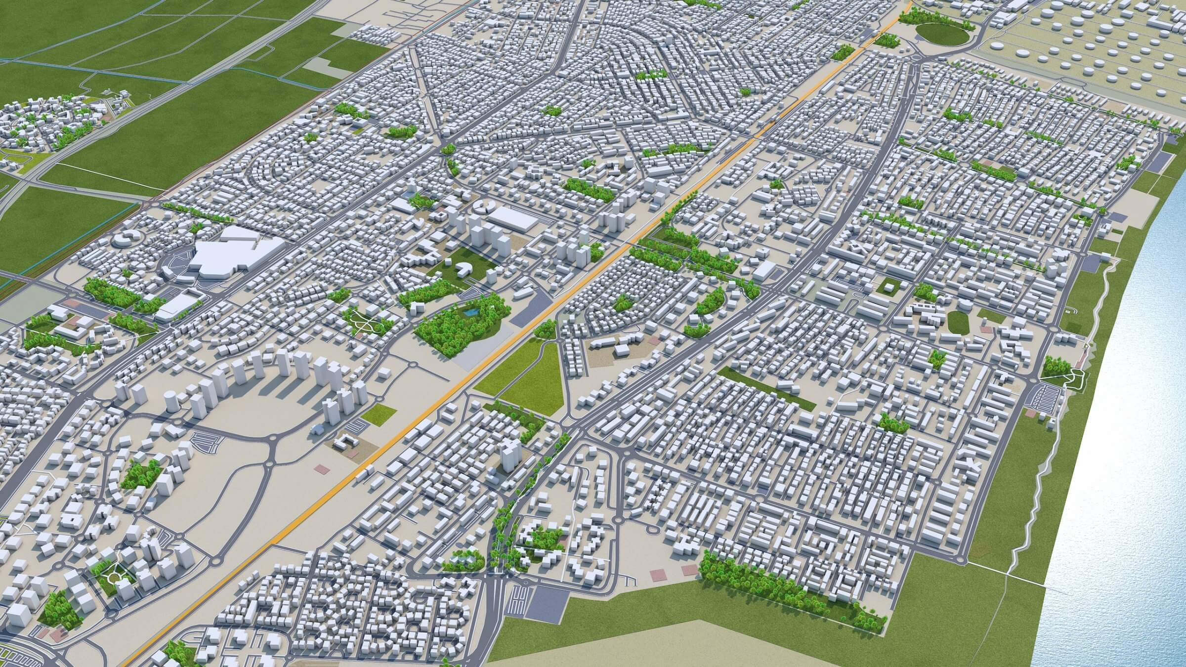 Haifa, Israel 20km - 3D Model by 3dstudio