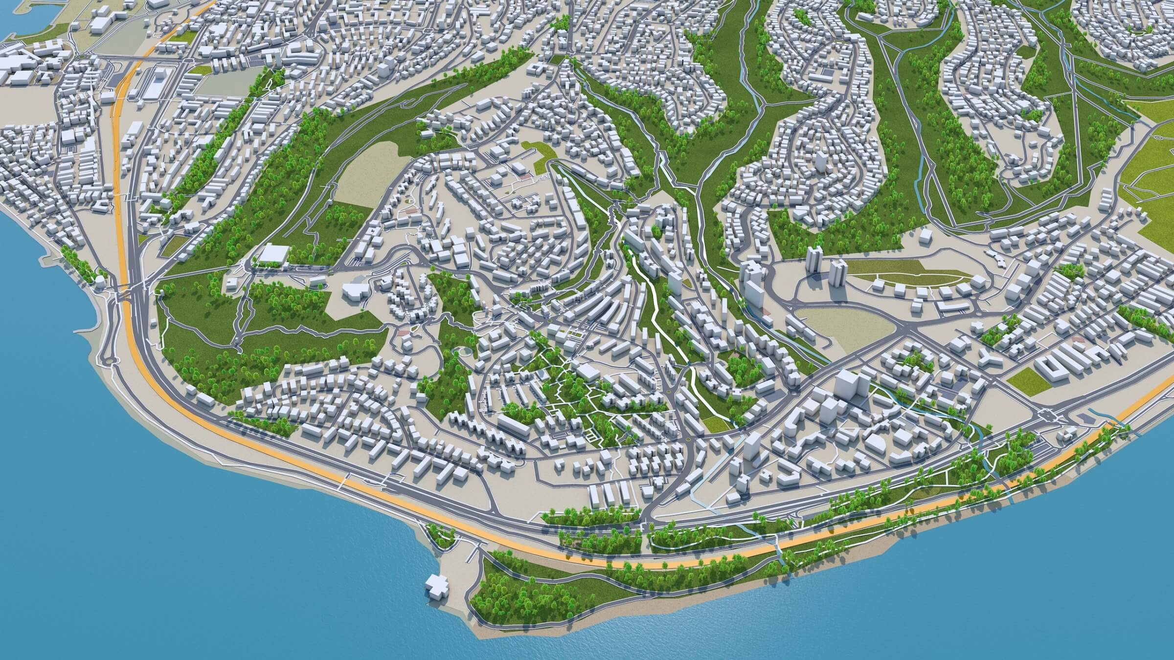 Haifa, Israel 20km - 3D Model by 3dstudio