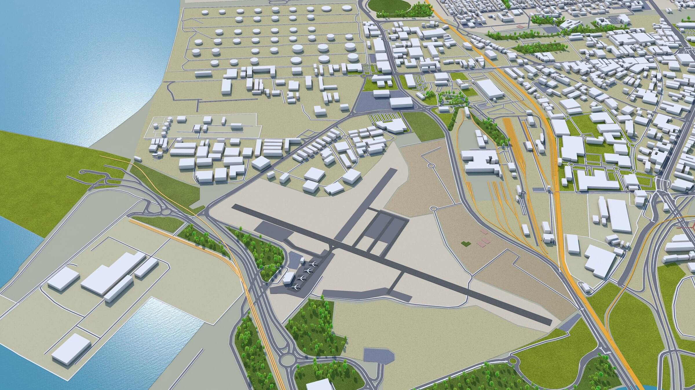 Haifa, Israel 20km - 3D Model by 3dstudio