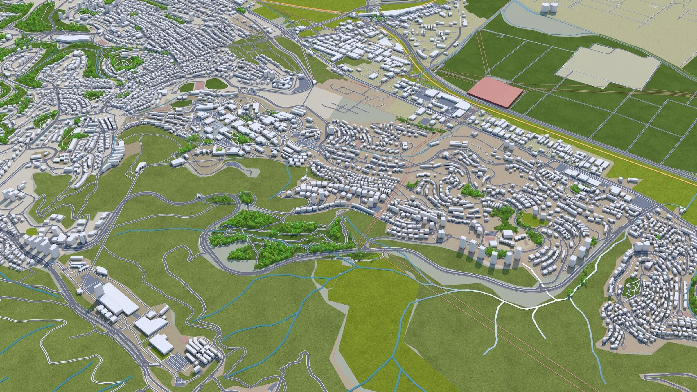 Haifa, Israel 20km - 3D Model by 3dstudio