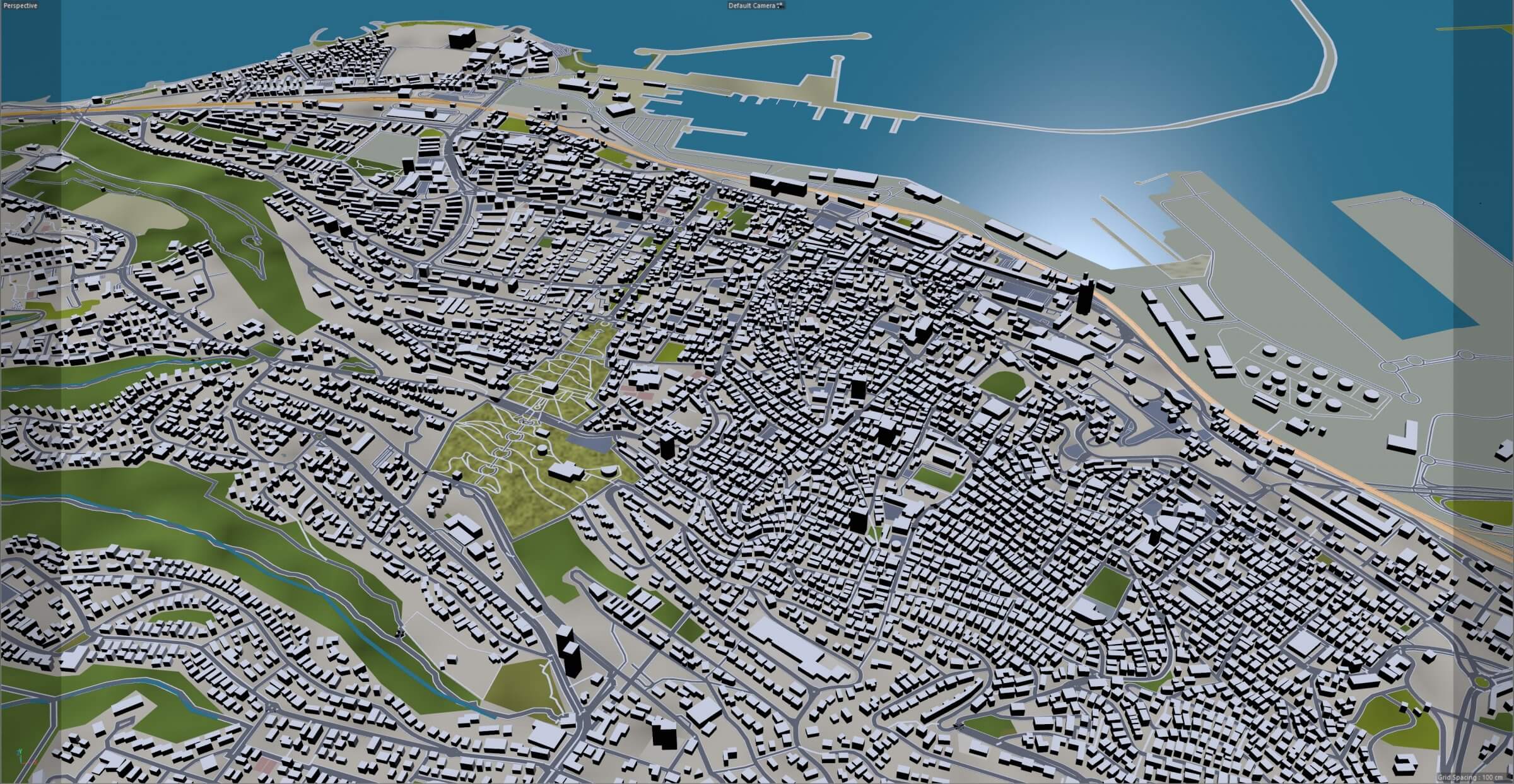 Haifa, Israel 20km - 3D Model by 3dstudio