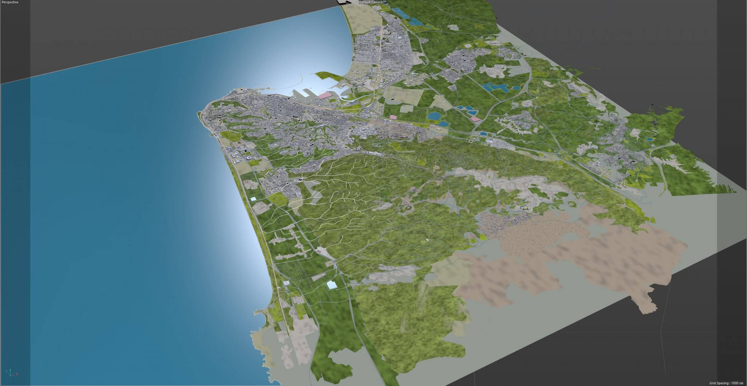 Haifa, Israel 20km - 3D Model by 3dstudio