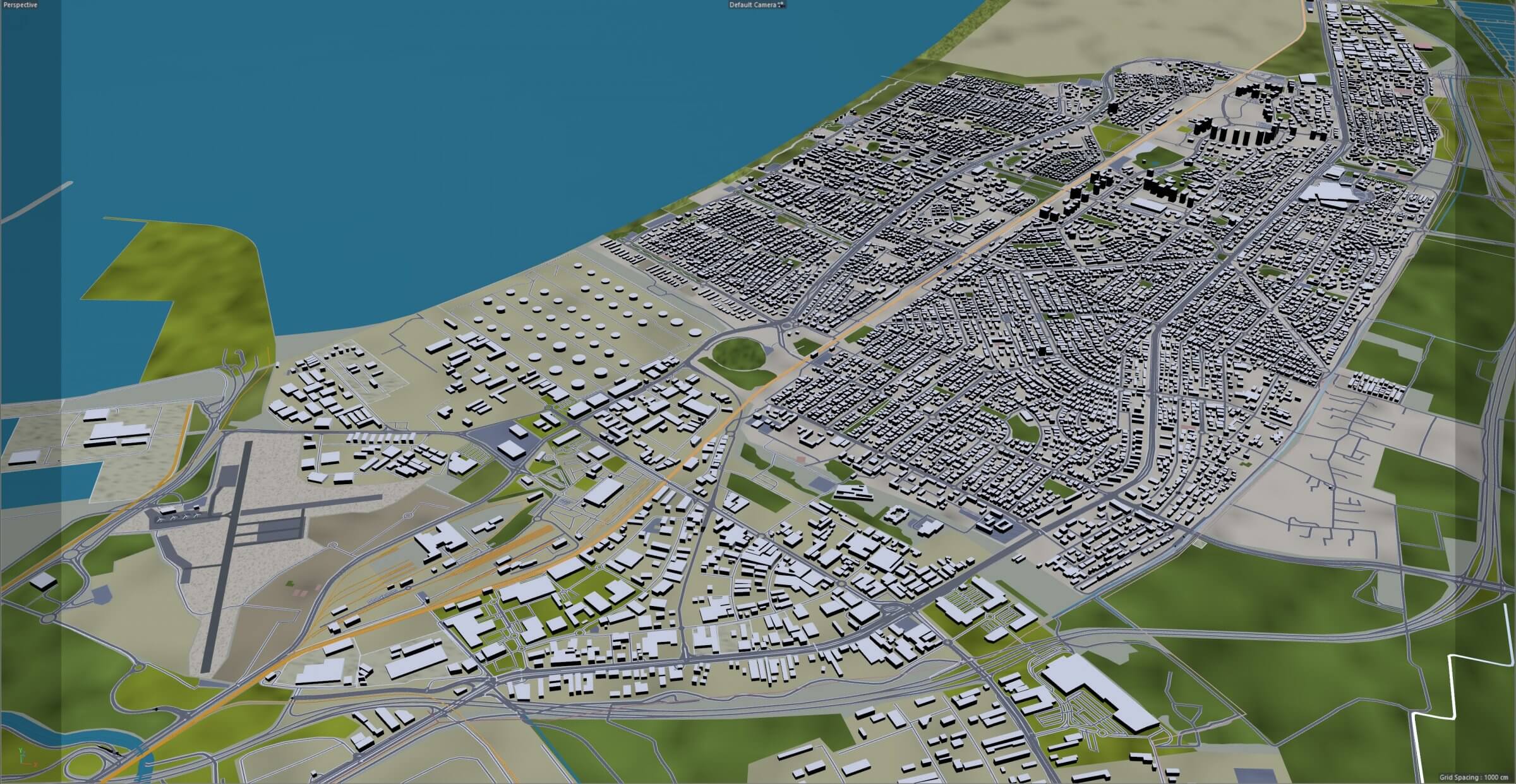 Haifa, Israel 20km - 3D Model by 3dstudio