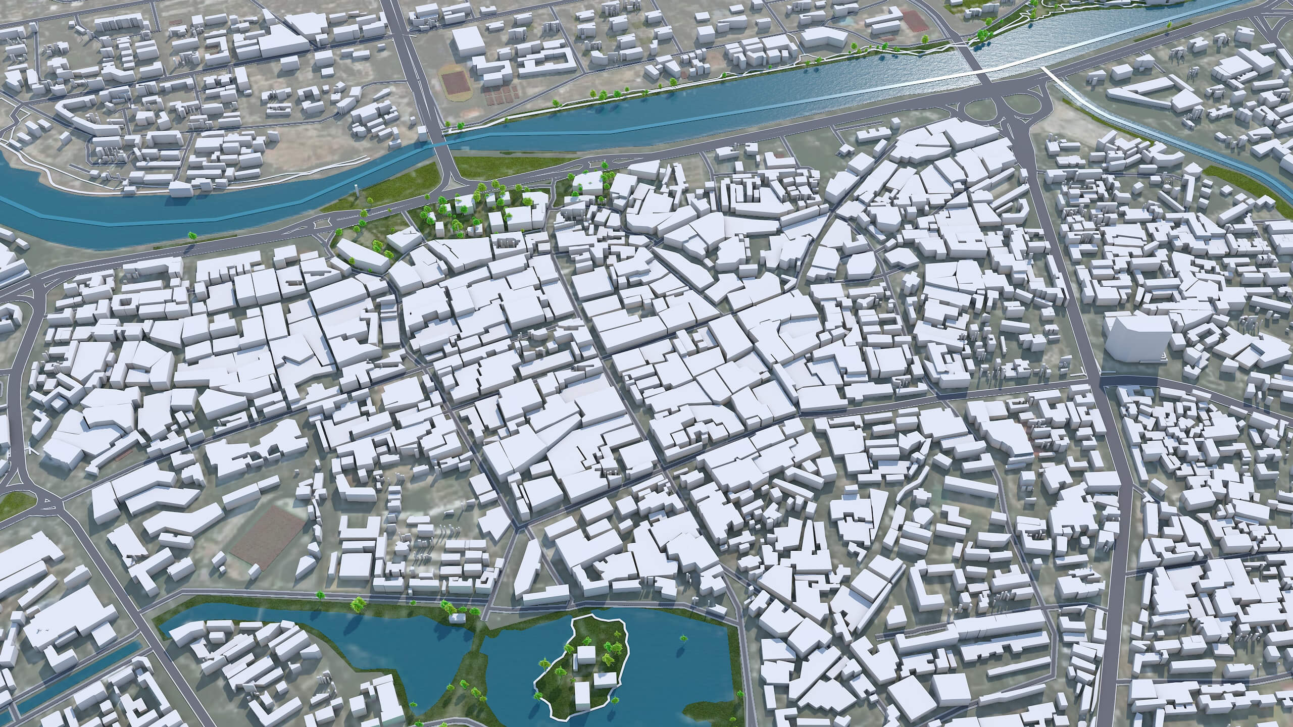 Haikou City Hainan China 3D Model 55km by 3dstudio