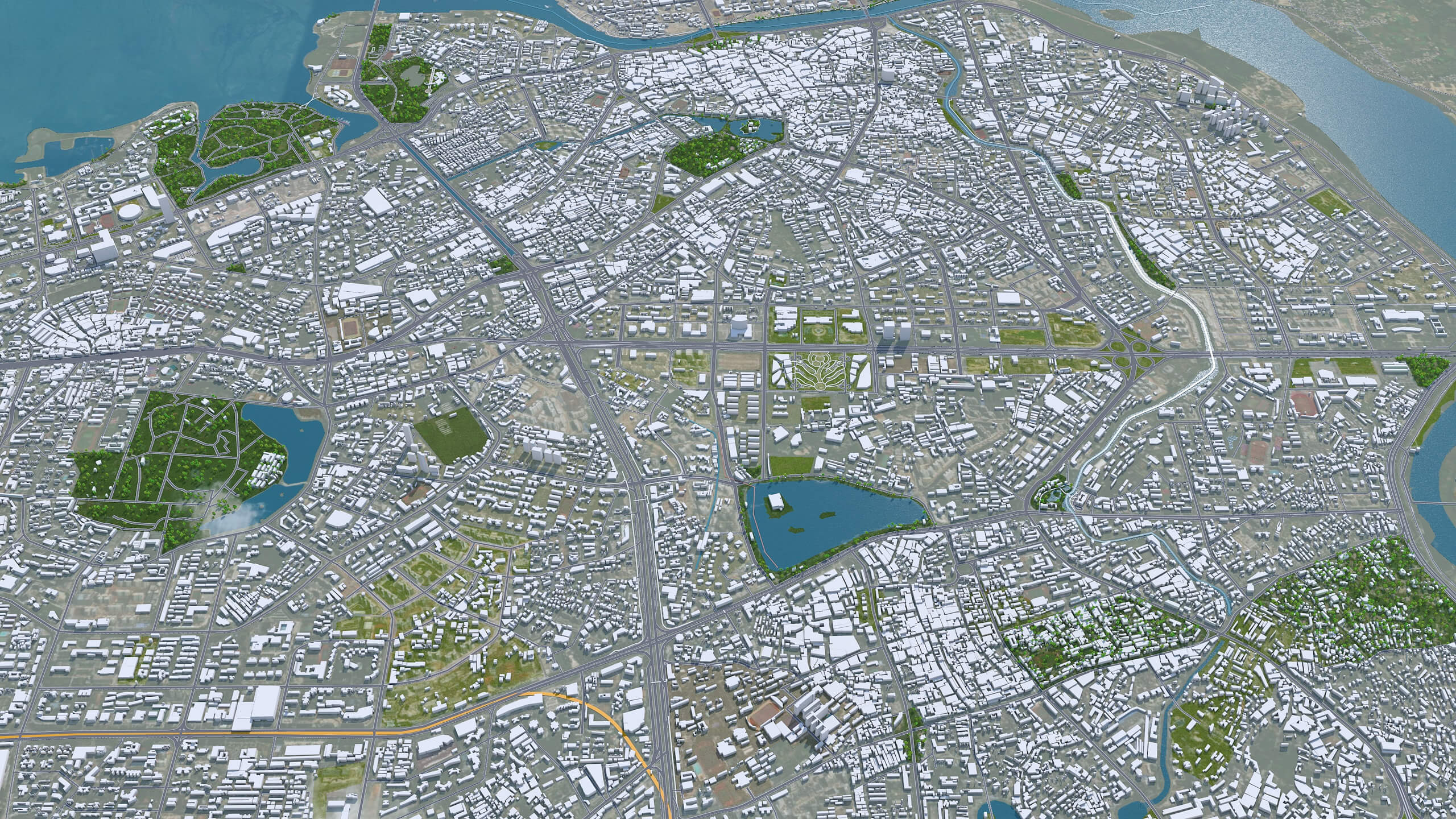 Haikou City Hainan China 3D Model 55km by 3dstudio