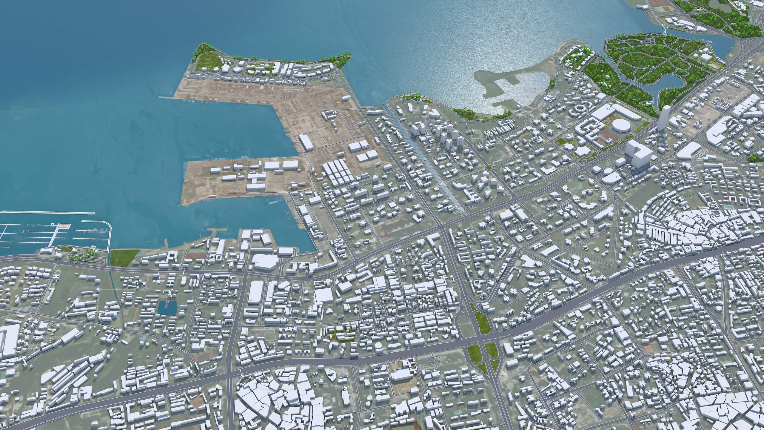 Haikou City Hainan China 3D Model 55km by 3dstudio