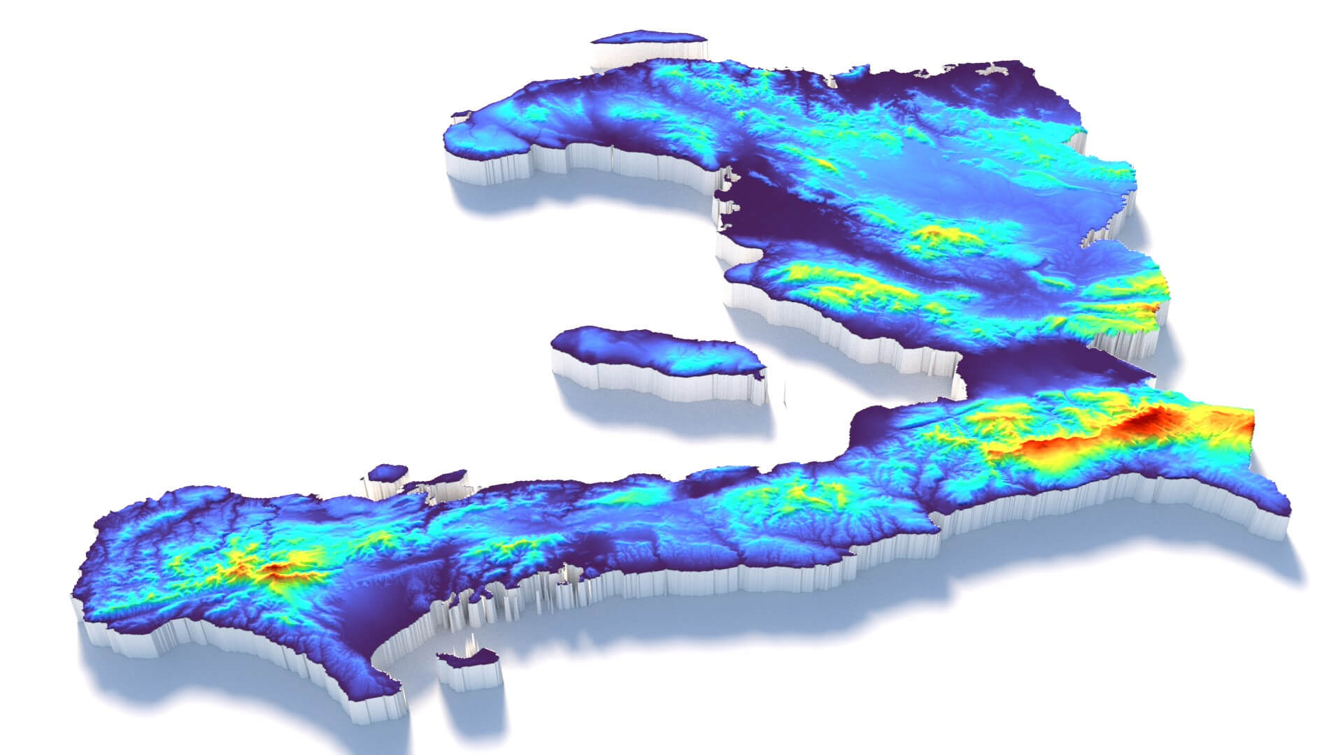 Haiti Ayiti Terrain Map - 3D Model by 3dstudio