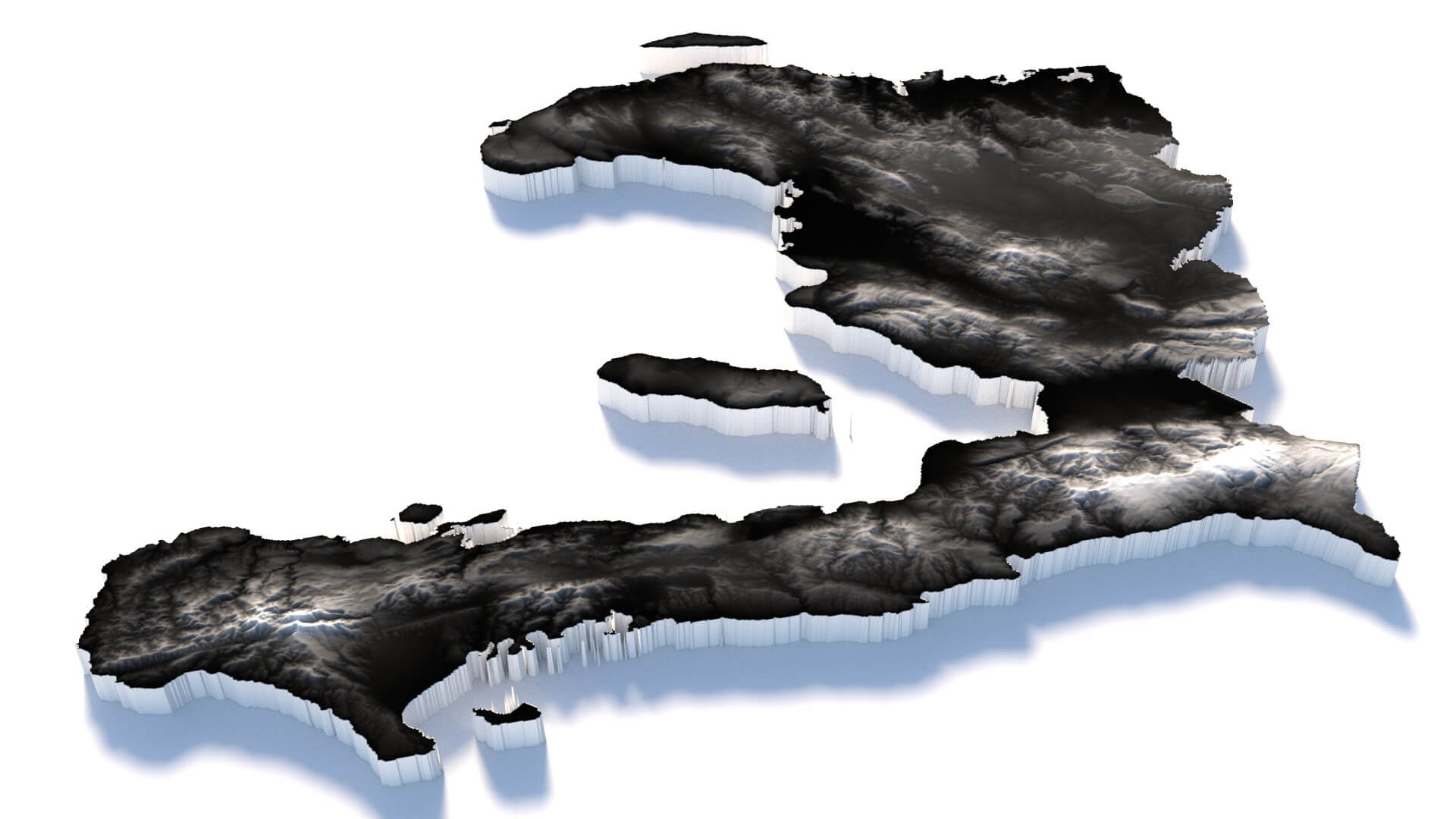 Haiti Ayiti Terrain Map - 3D Model by 3dstudio