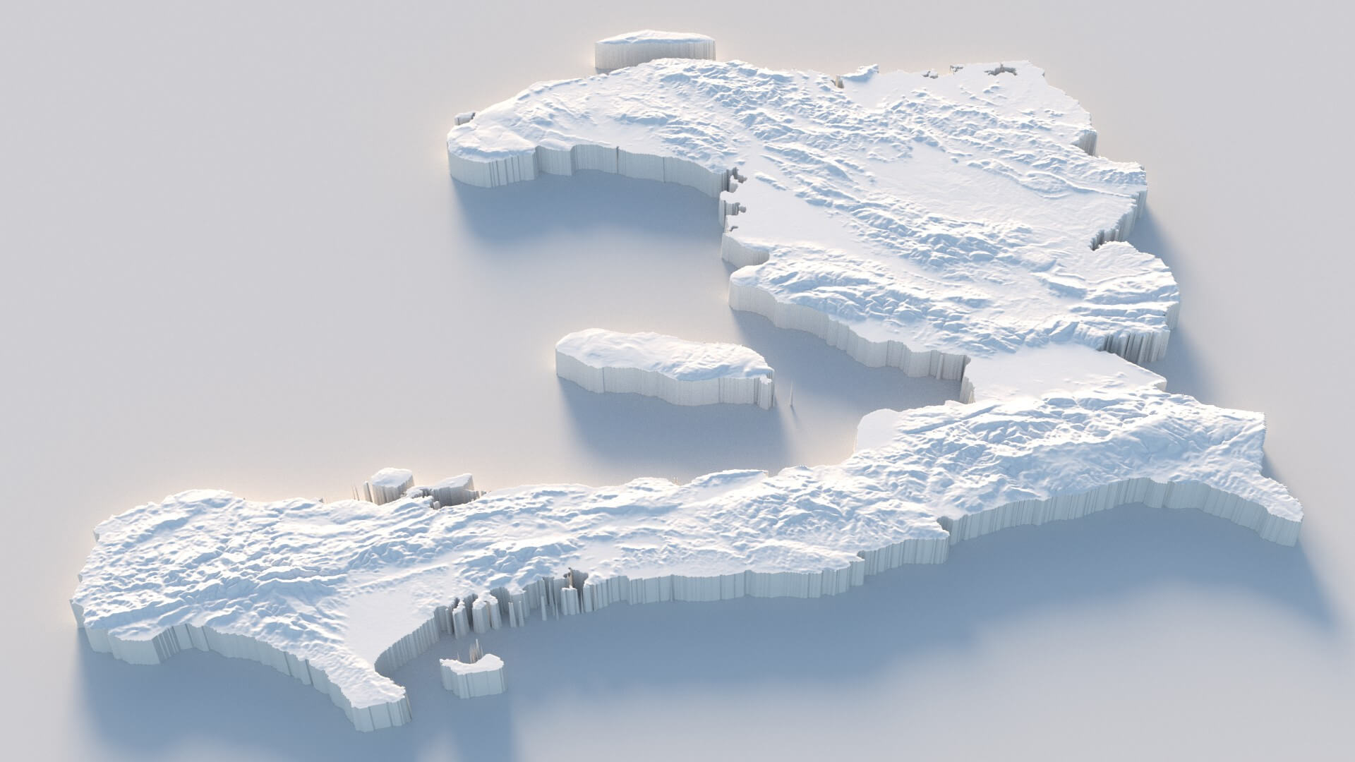 Haiti Ayiti Terrain Map - 3D Model by 3dstudio