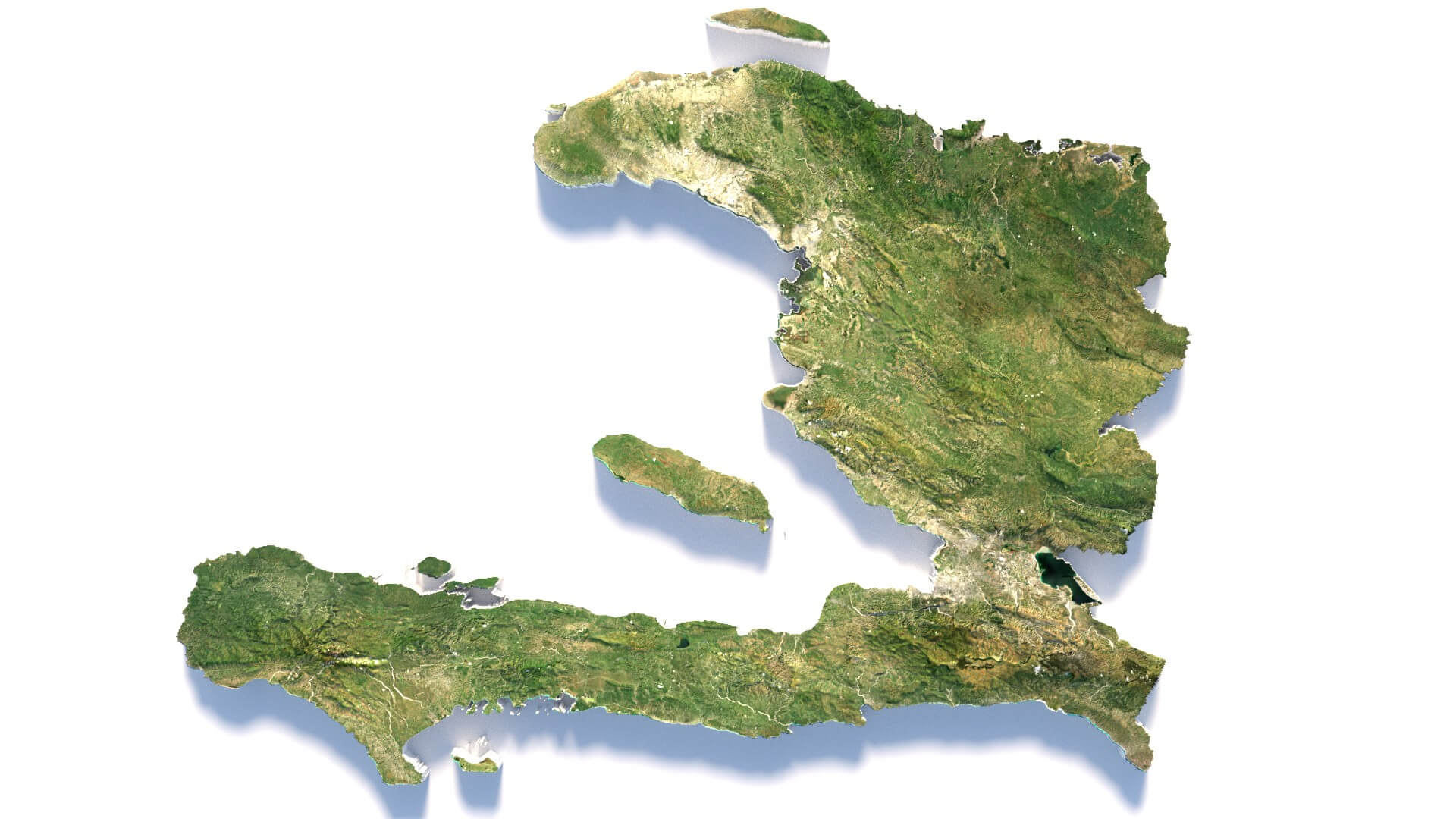 Haiti Ayiti Terrain Map - 3D Model by 3dstudio