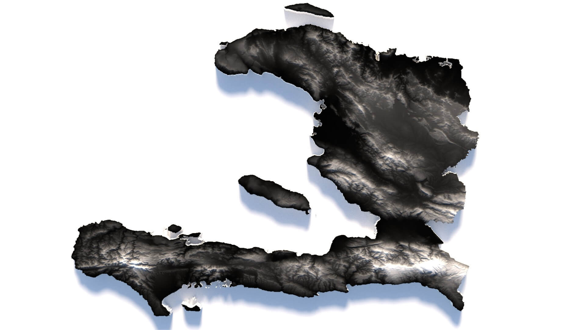Haiti Ayiti Terrain Map - 3D Model by 3dstudio