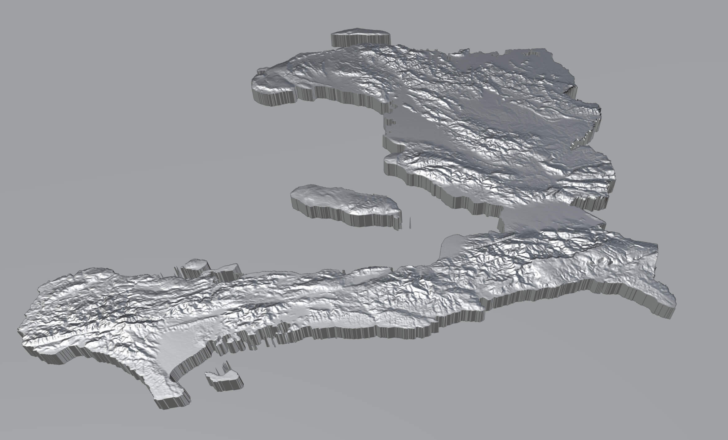 Haiti Ayiti Terrain Map - 3D Model by 3dstudio