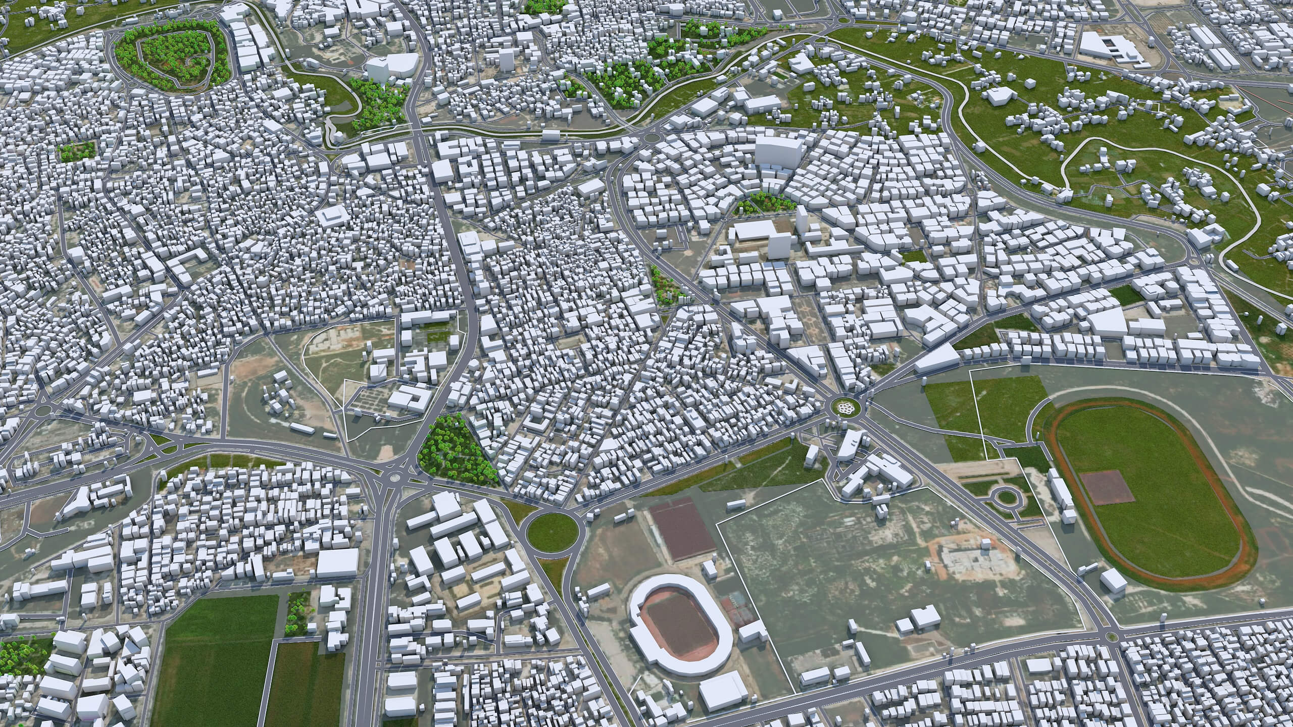 Hama City Syria 3D Model 15km by 3dstudio