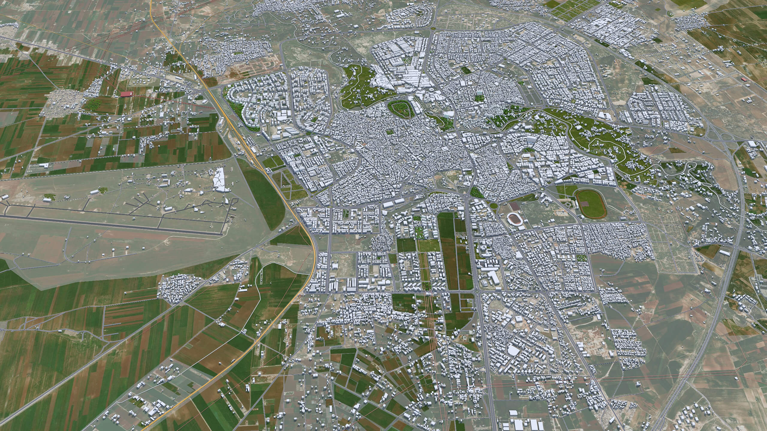 Hama City Syria 3D Model 15km by 3dstudio
