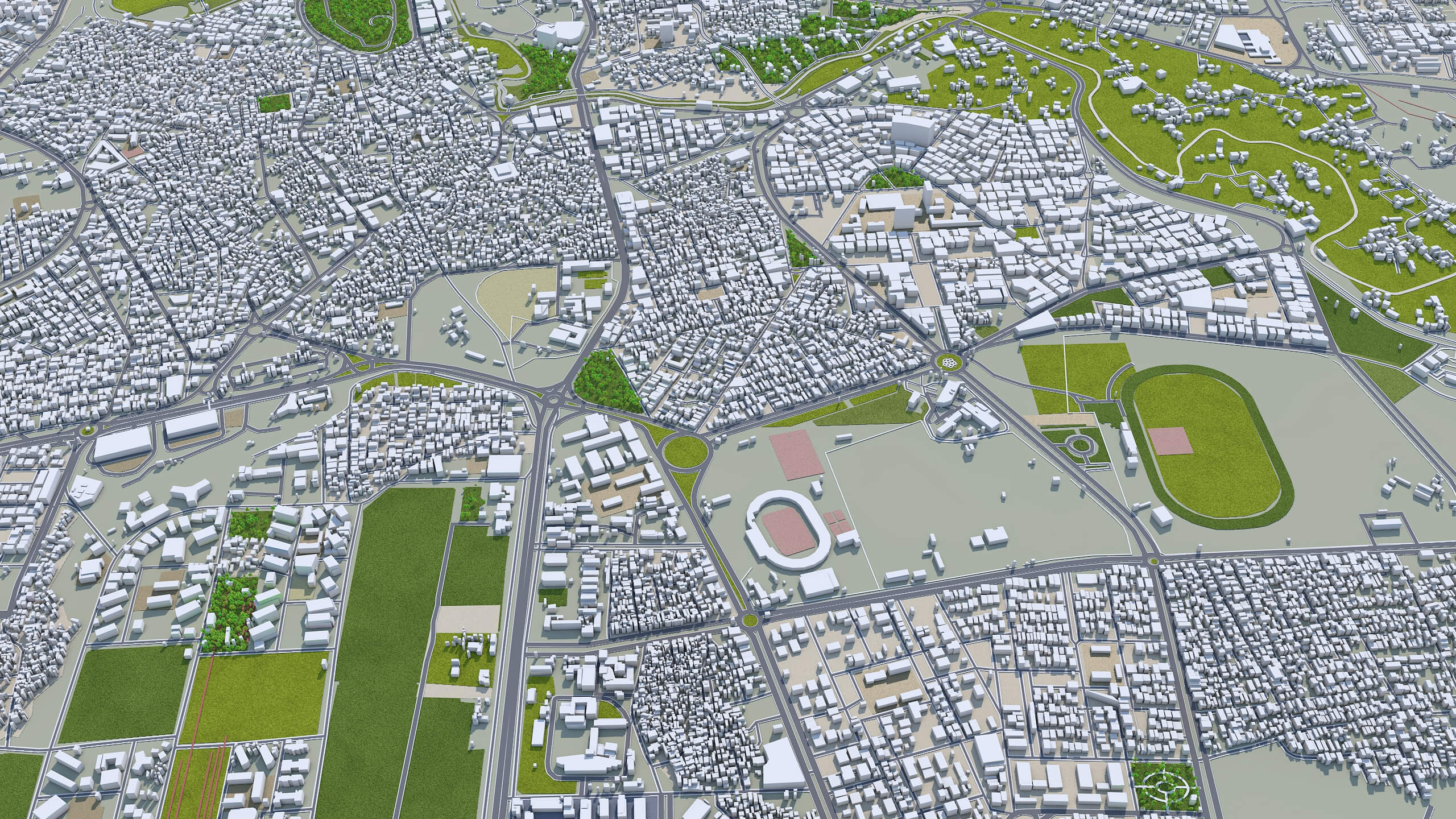 Hama City Syria 3D Model 15km by 3dstudio