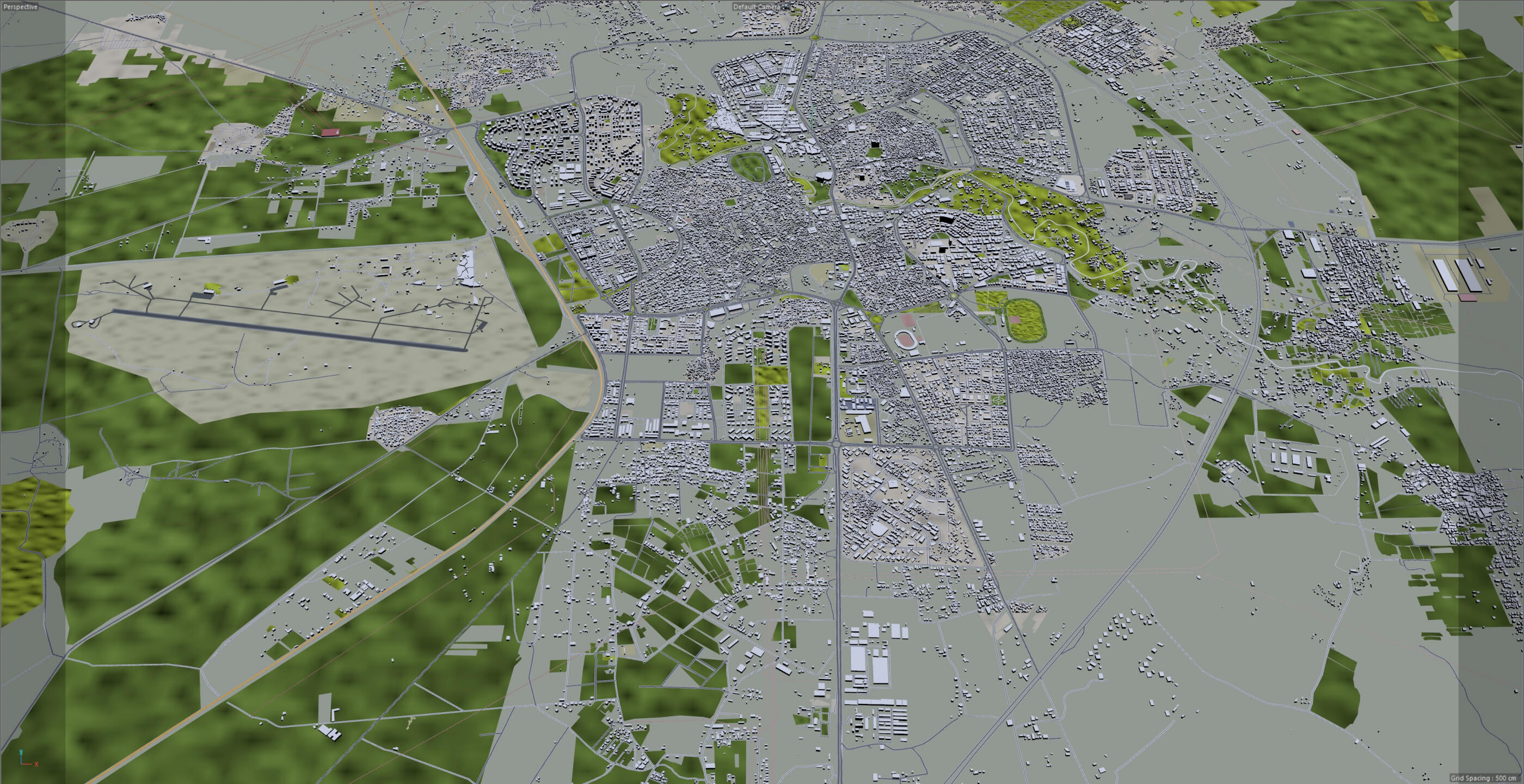 Hama City Syria 3D Model 15km by 3dstudio