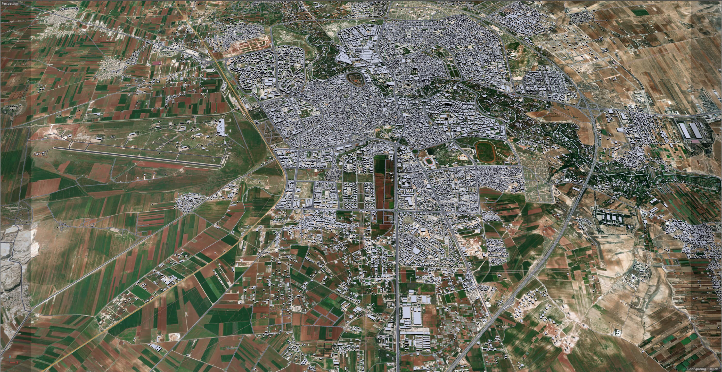 Hama City Syria 3D Model 15km by 3dstudio