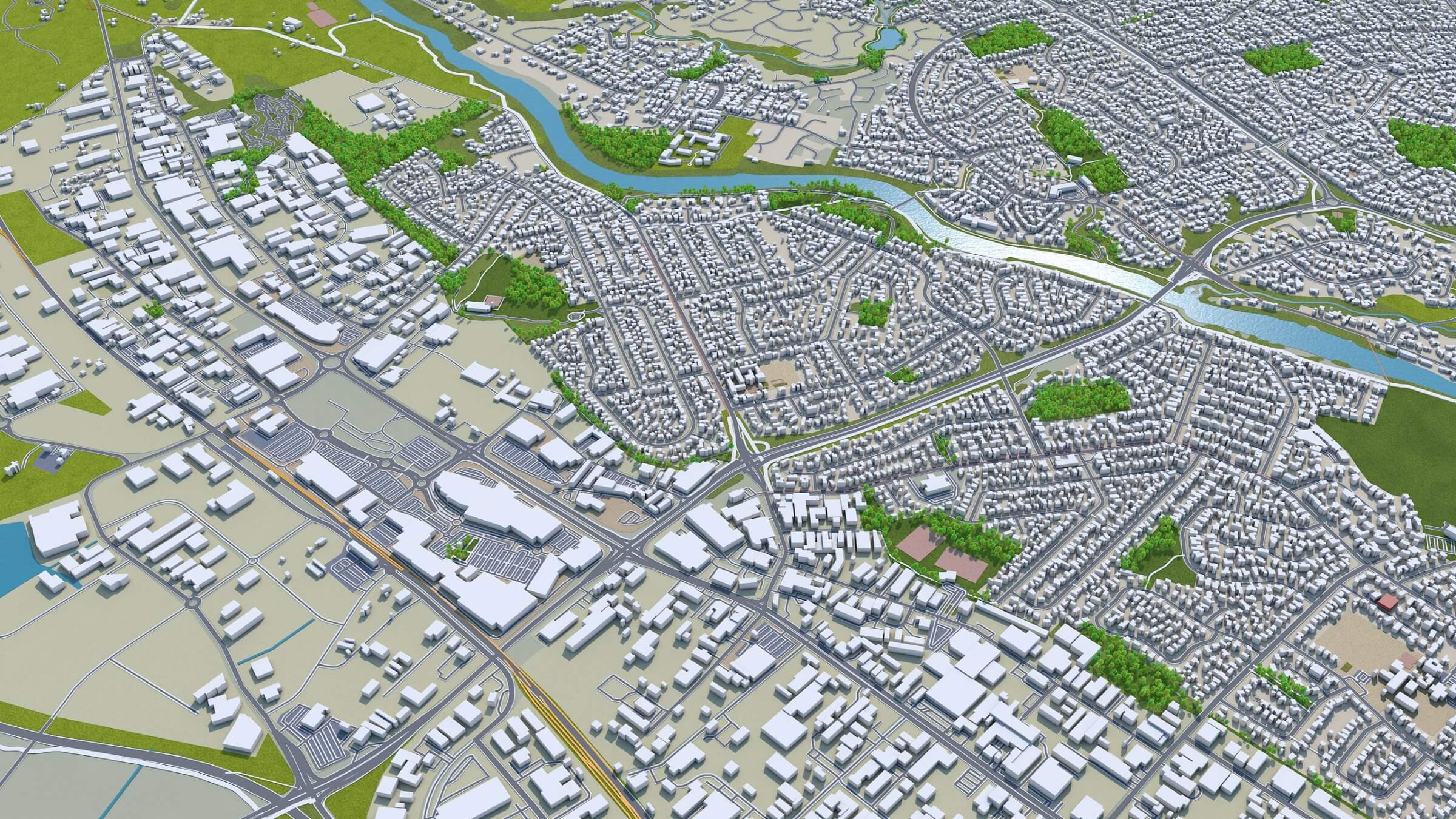Hamilton New Zealand 30km - 3D Model by 3dstudio