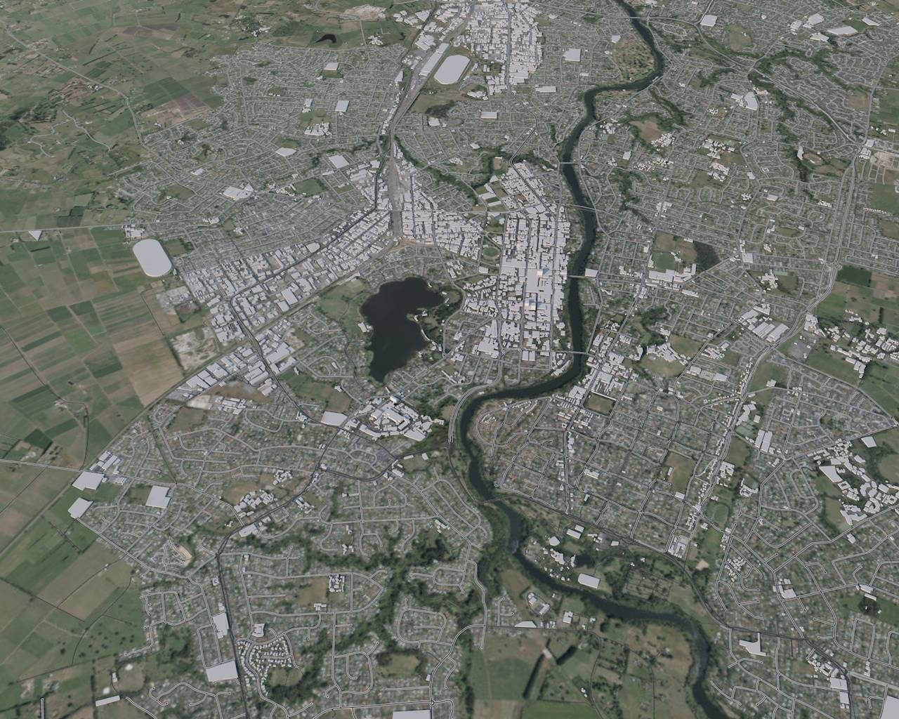 Hamilton New Zealand - 3D Model by 3dstudio