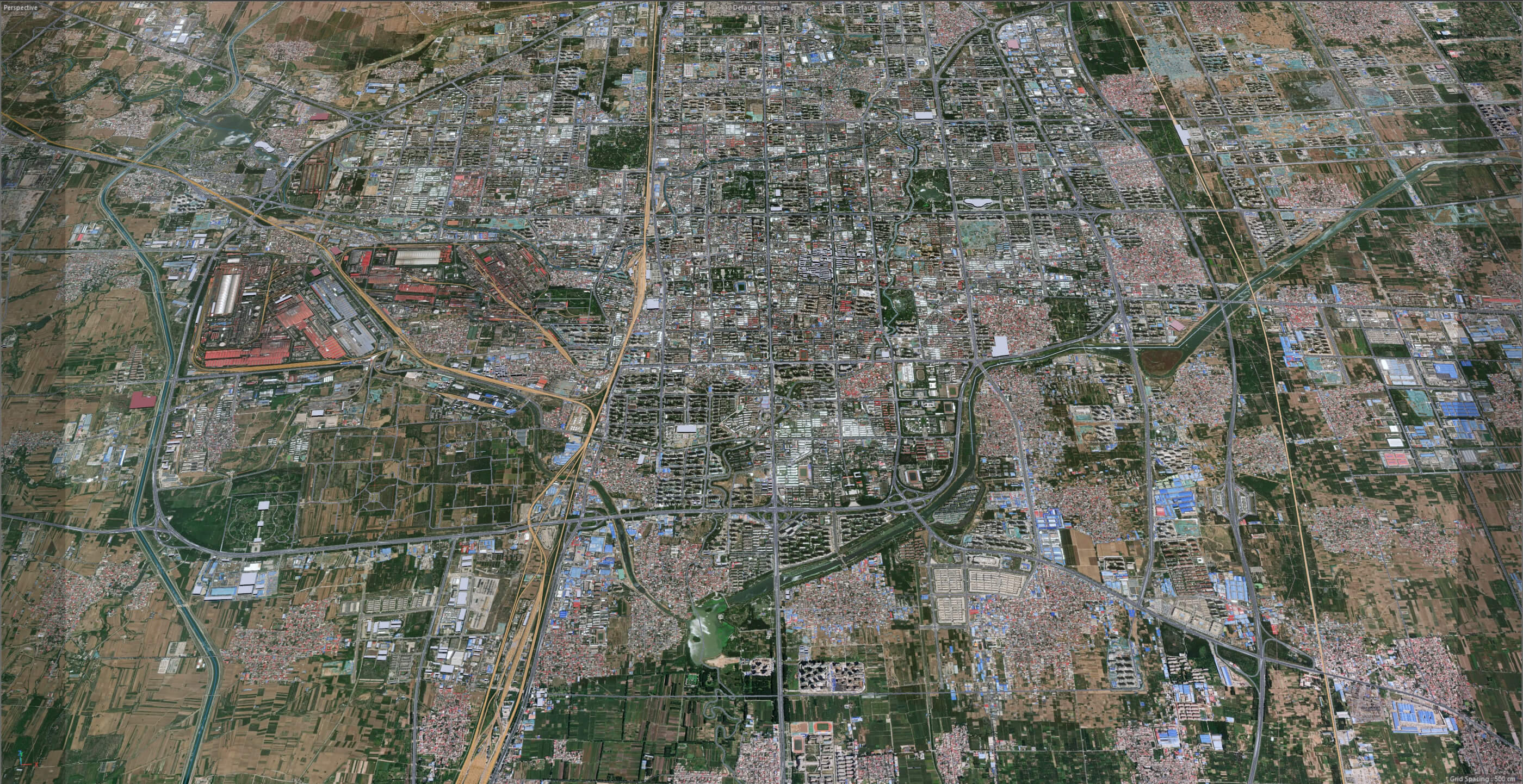 Handan City Hebei China 3D Model 30km by 3dstudio