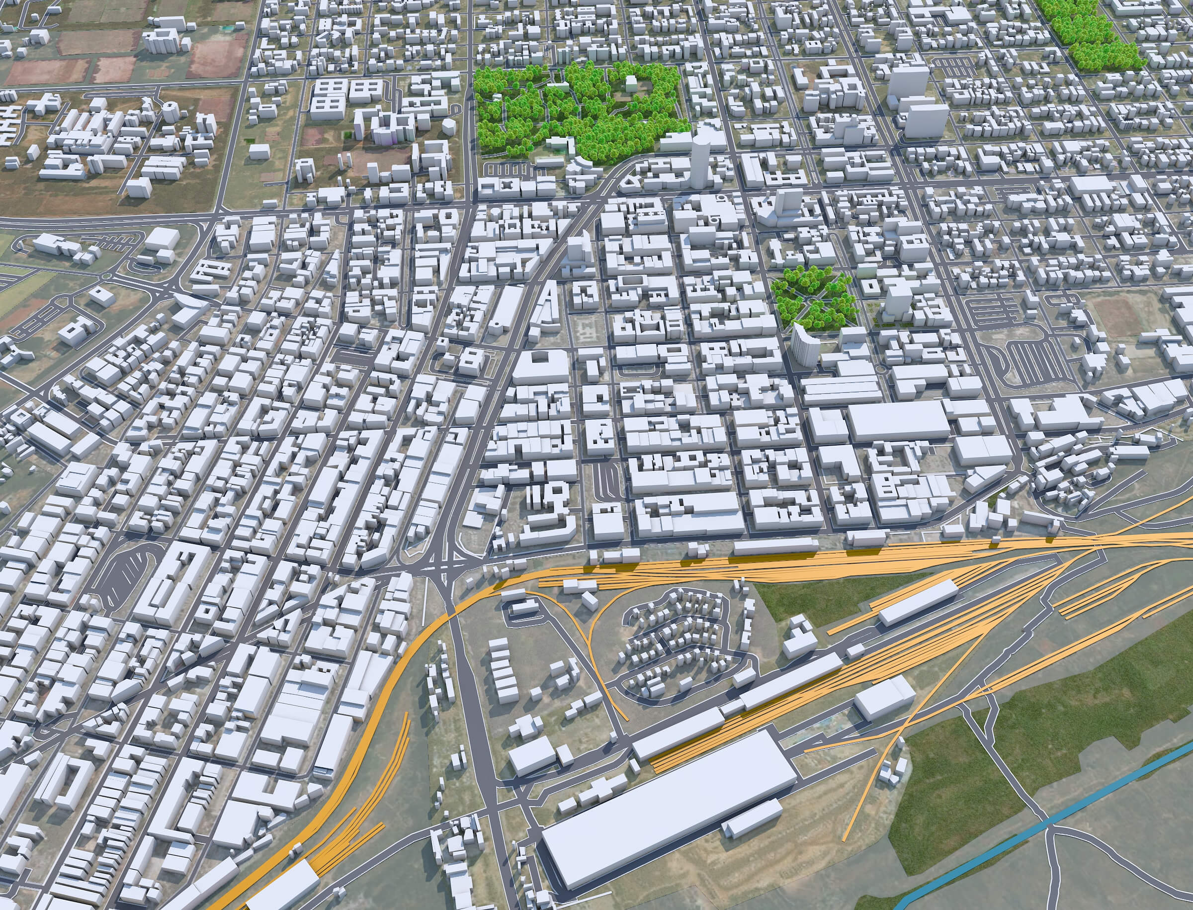 Harare City Zimbabwe 3D Model 35km by 3dstudio