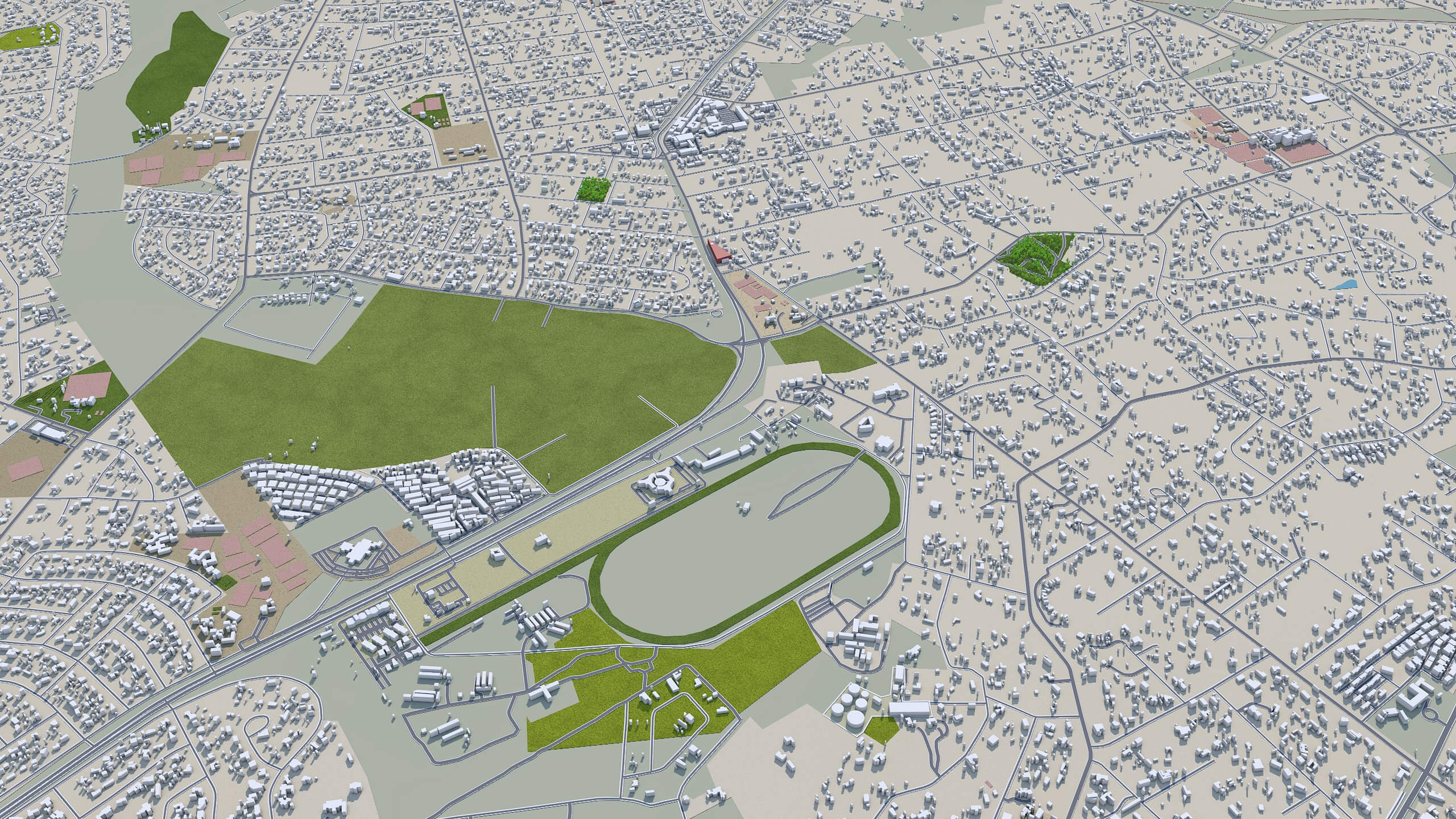 Harare City Zimbabwe 3D Model 35km by 3dstudio