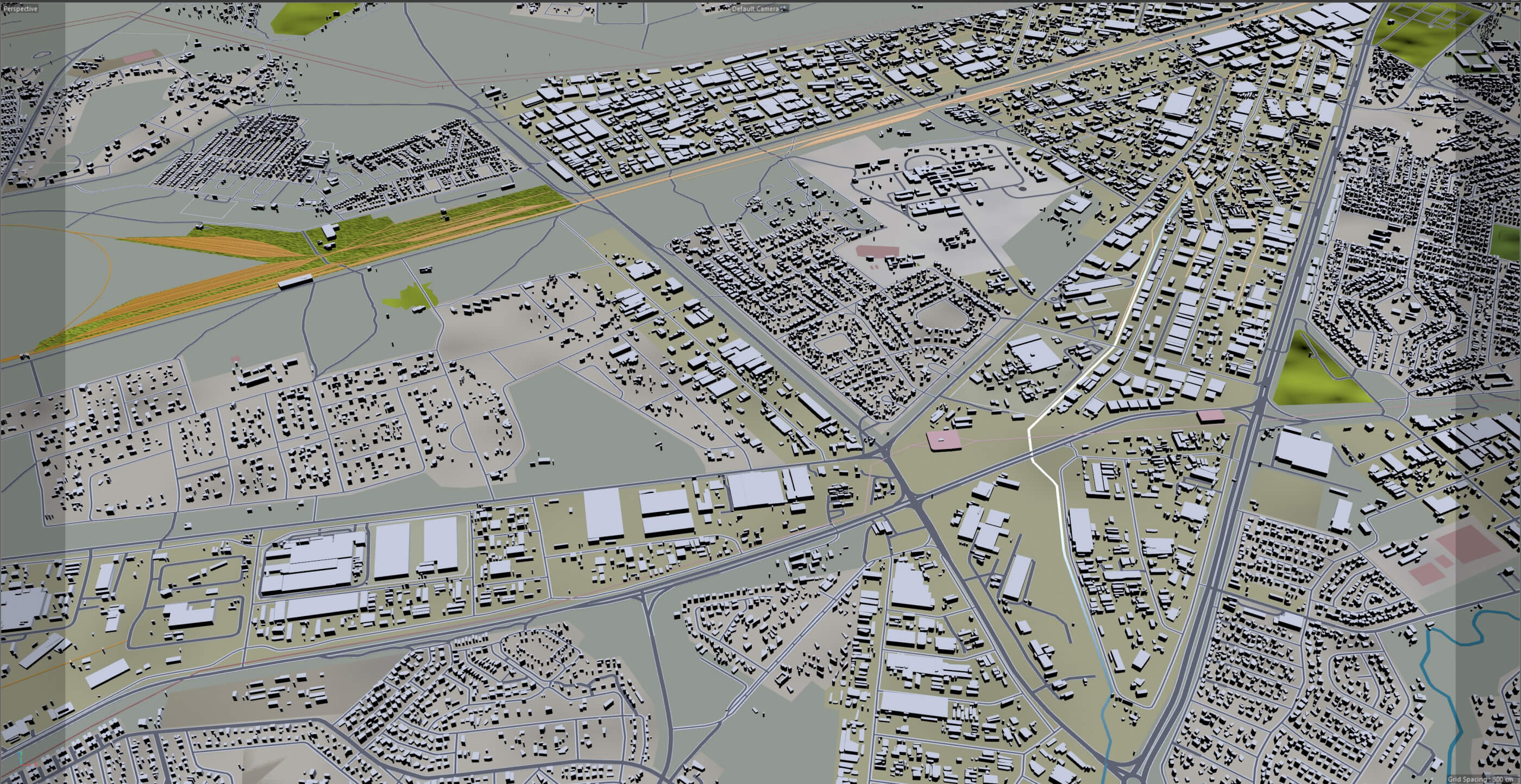 Harare City Zimbabwe 3D Model 35km by 3dstudio