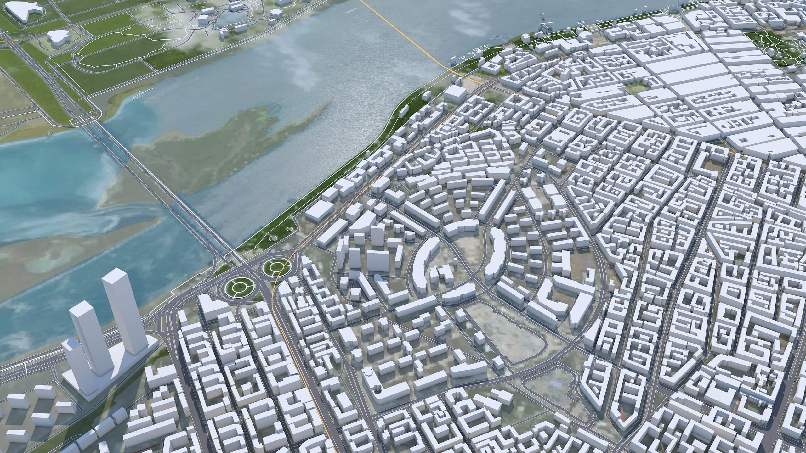 Harbin City Heilongjiang China 3D Model 90km by 3dstudio