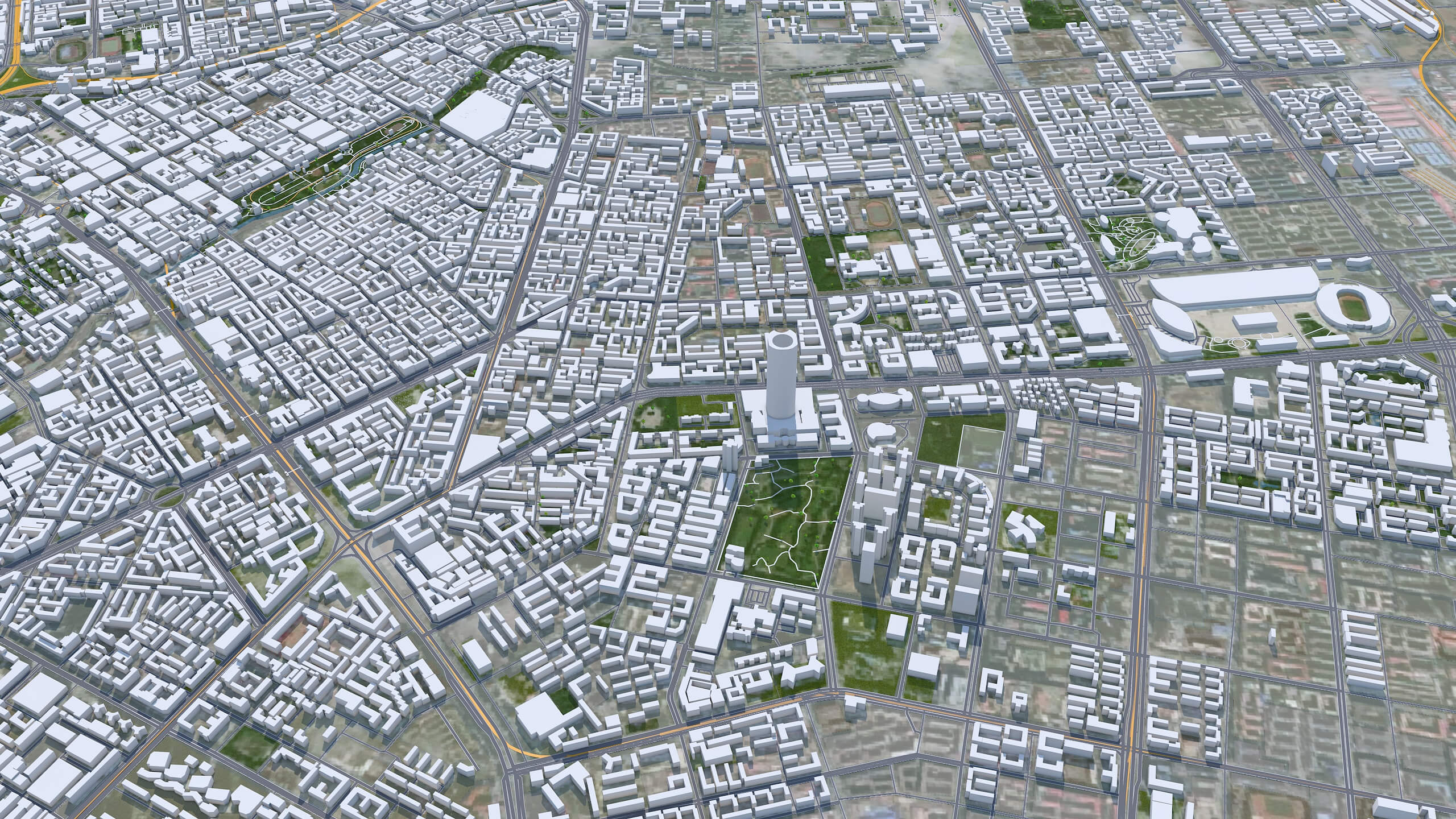 Harbin City Heilongjiang China 3D Model 90km by 3dstudio