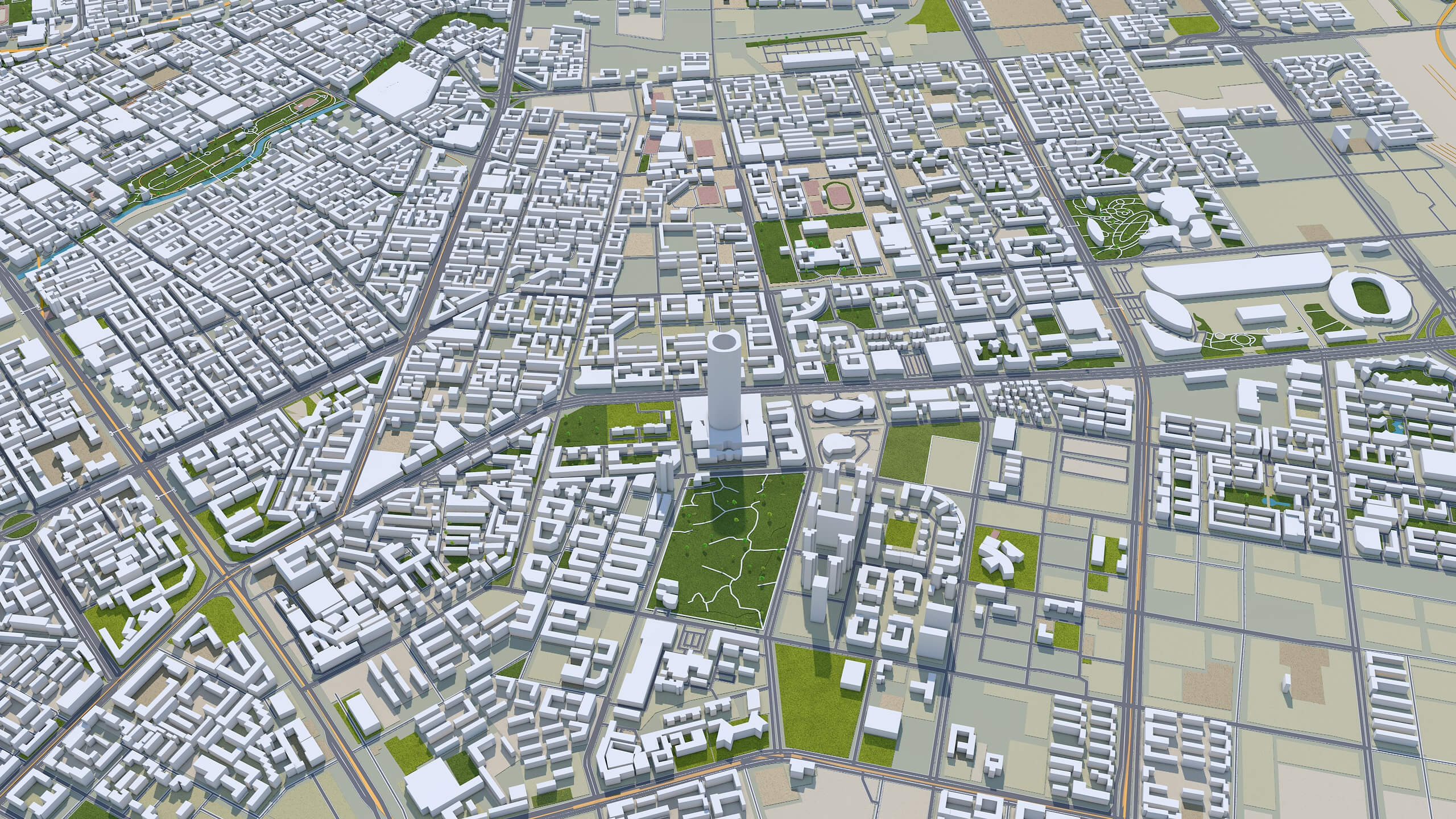 Harbin City Heilongjiang China 3D Model 90km by 3dstudio