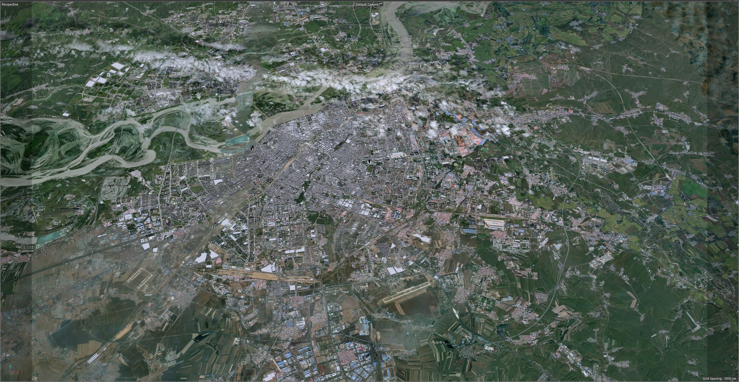 Harbin City Heilongjiang China 3D Model 90km by 3dstudio
