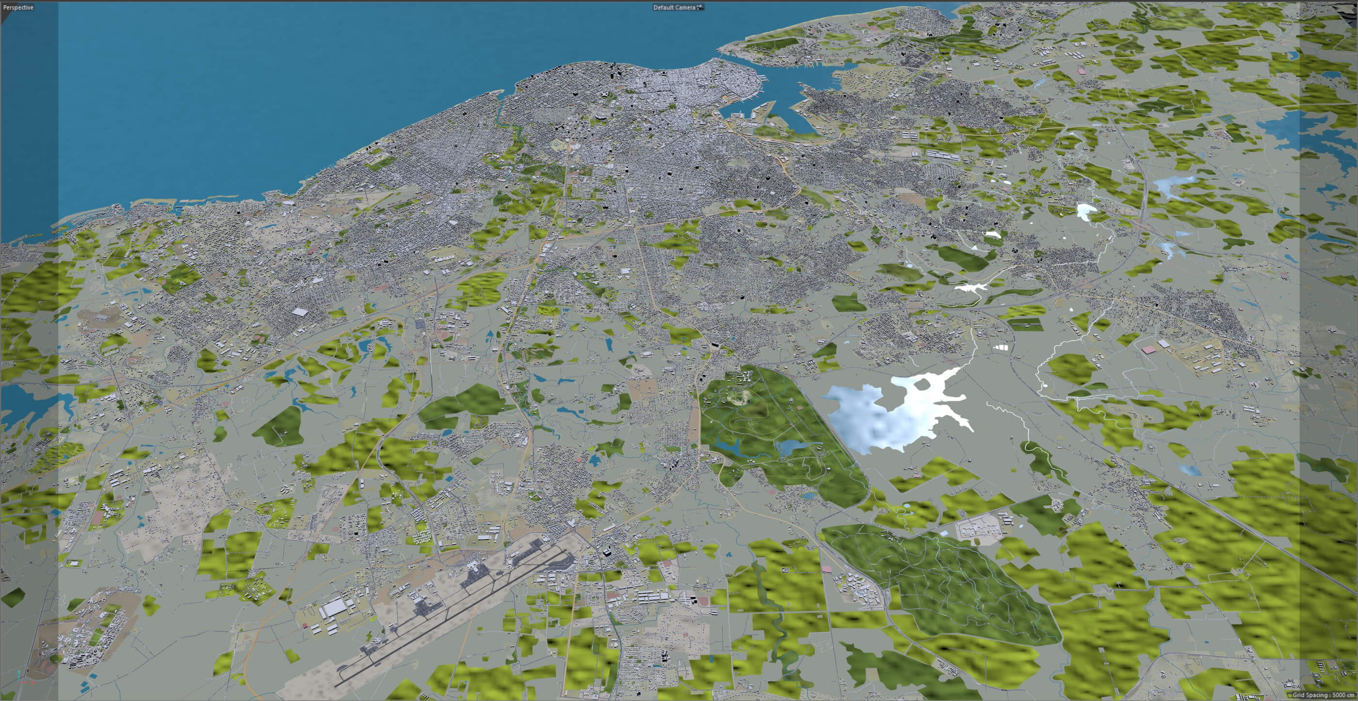 Havana City Cuba 3D Model 30km by 3dstudio