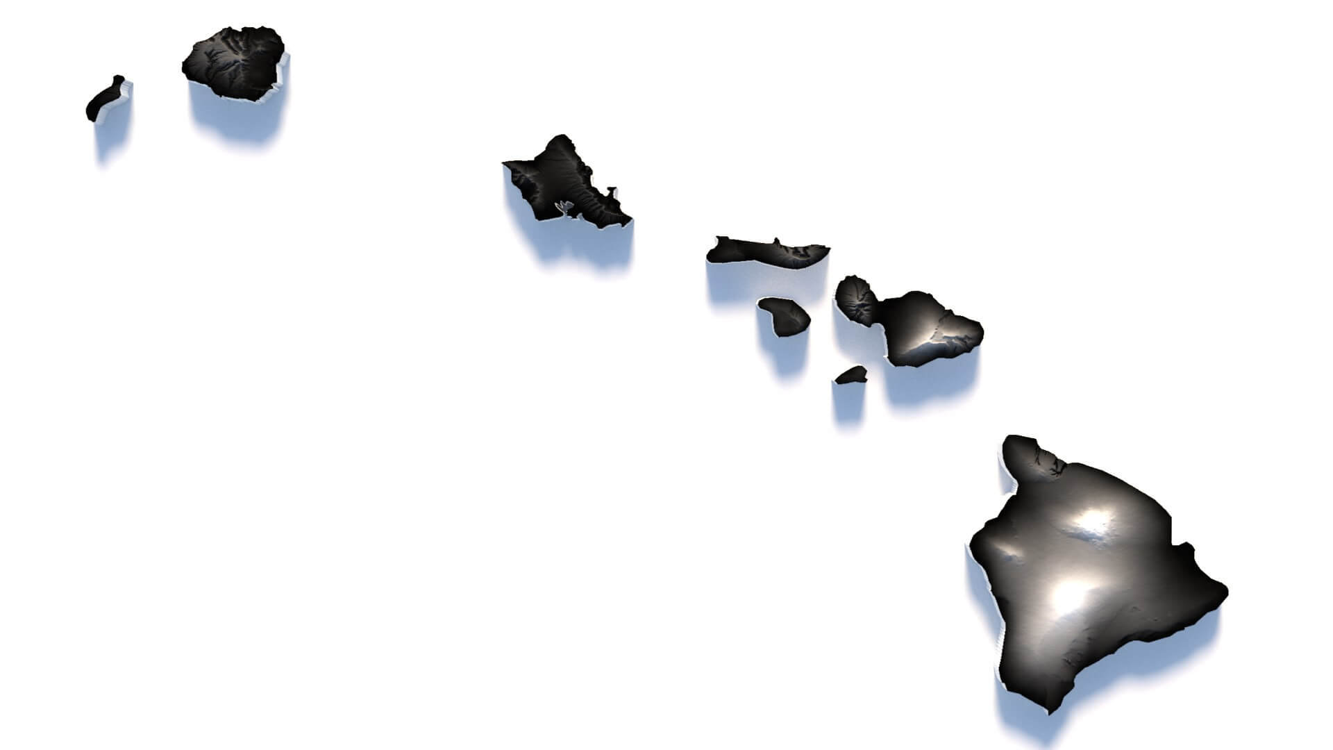 Hawaii Terrain Map - 3D Model by 3dstudio