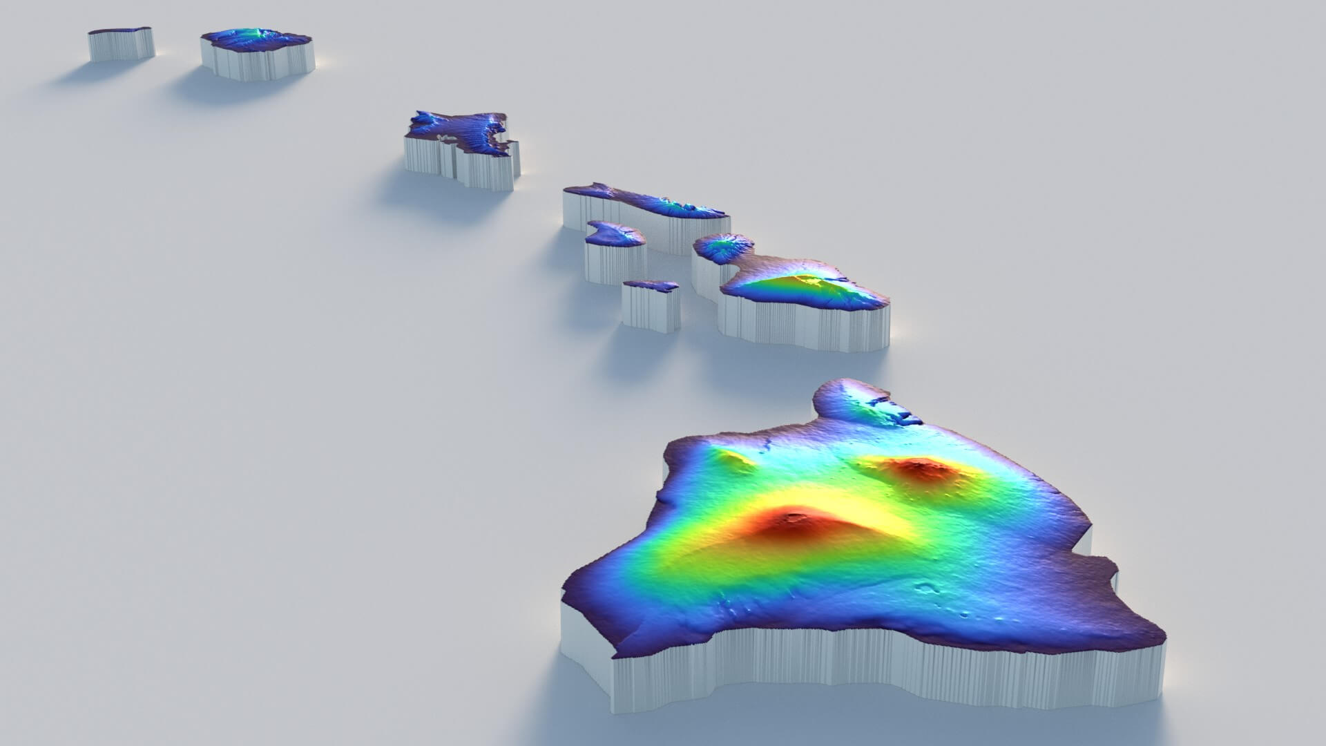 Hawaii Terrain Map - 3D Model by 3dstudio