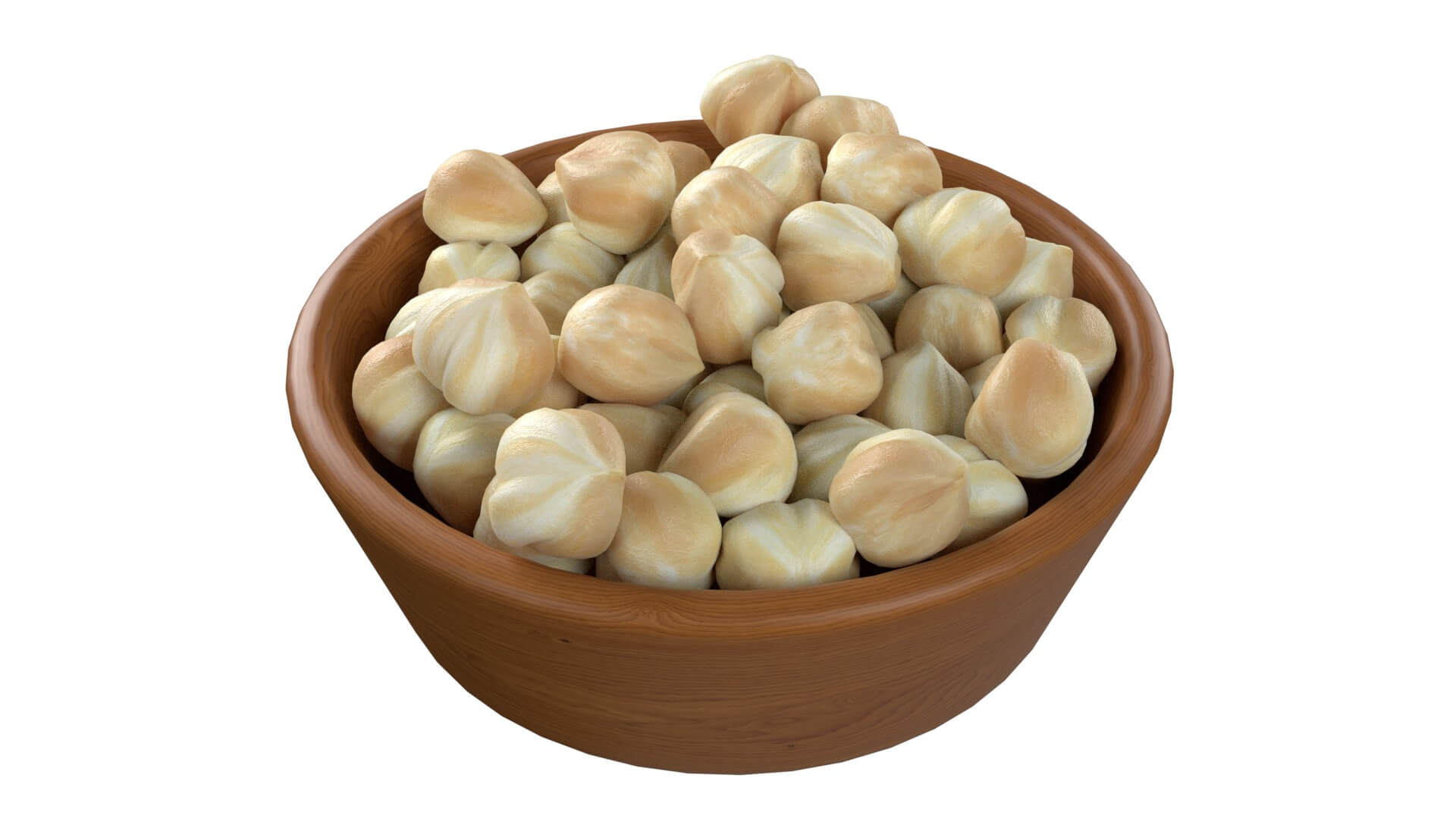 Hazelnut Kernel White Bowl - 3D Model by 3dstudio