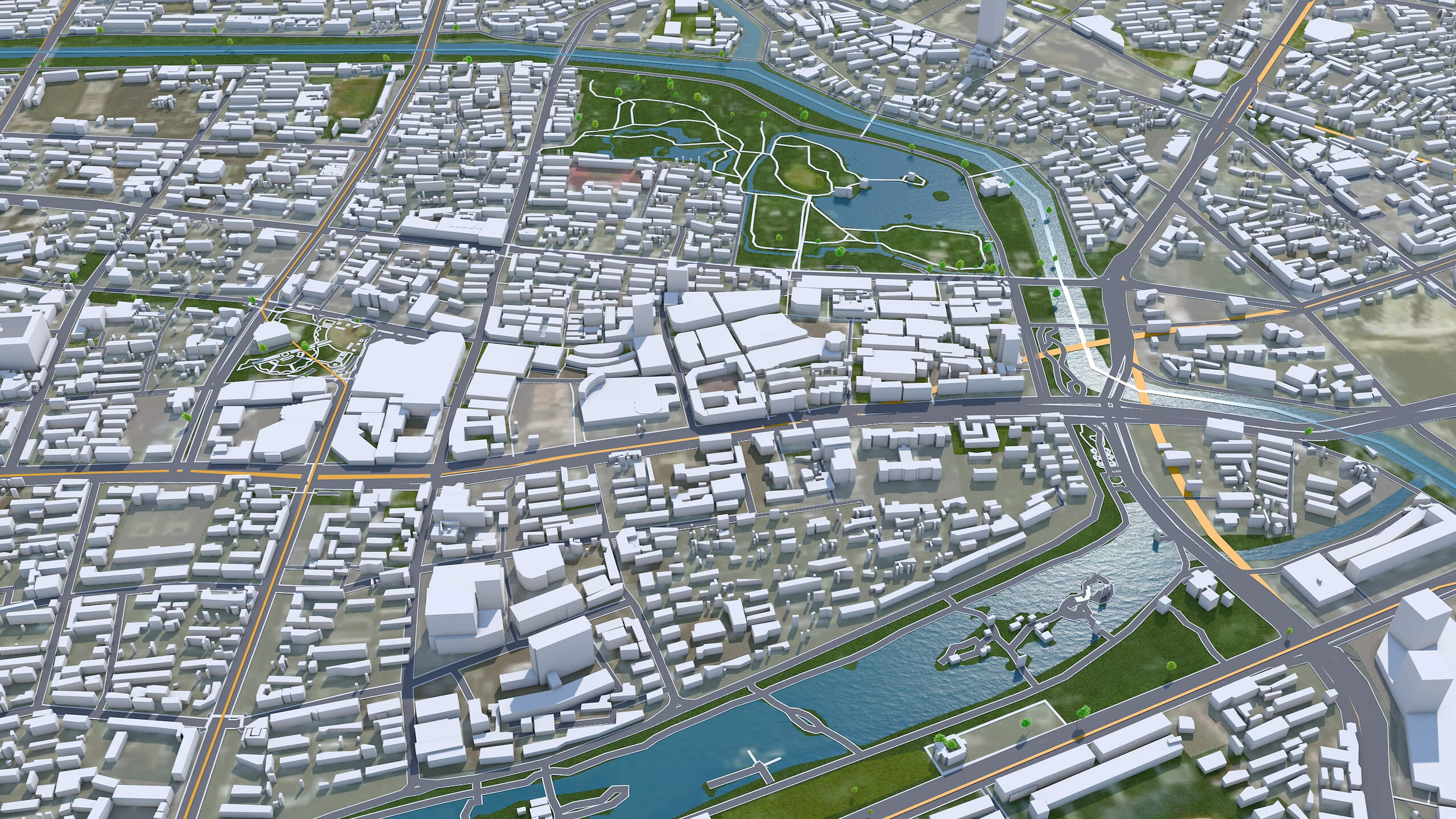 Hefei Anhui City China 3D Model 70km by 3dstudio