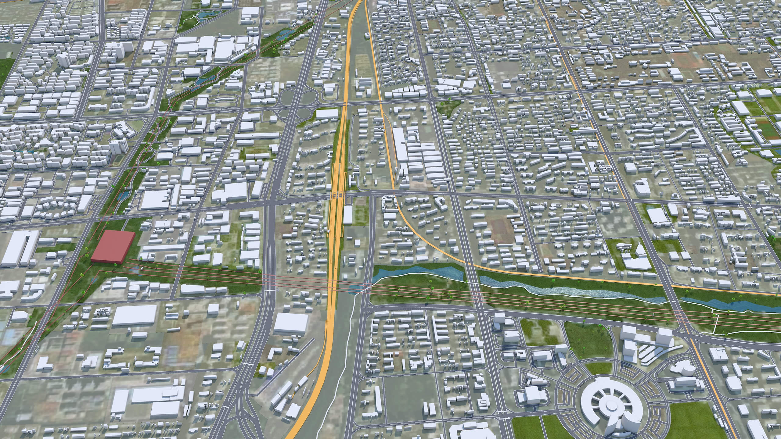 Hefei Anhui City China 3D Model 70km by 3dstudio