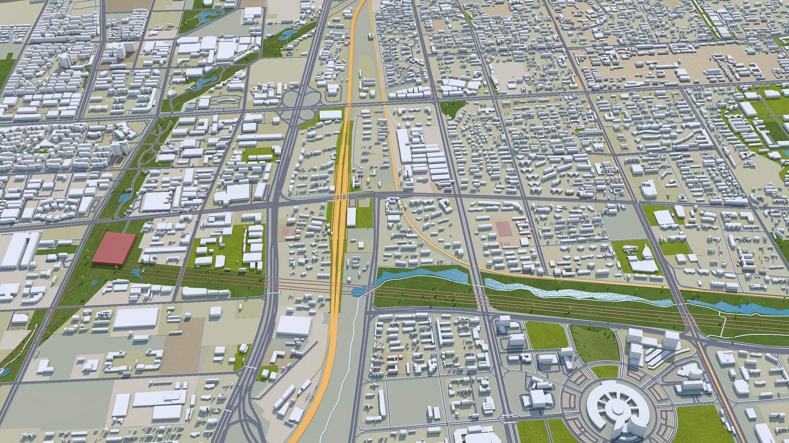 Hefei Anhui City China 3D Model 70km by 3dstudio