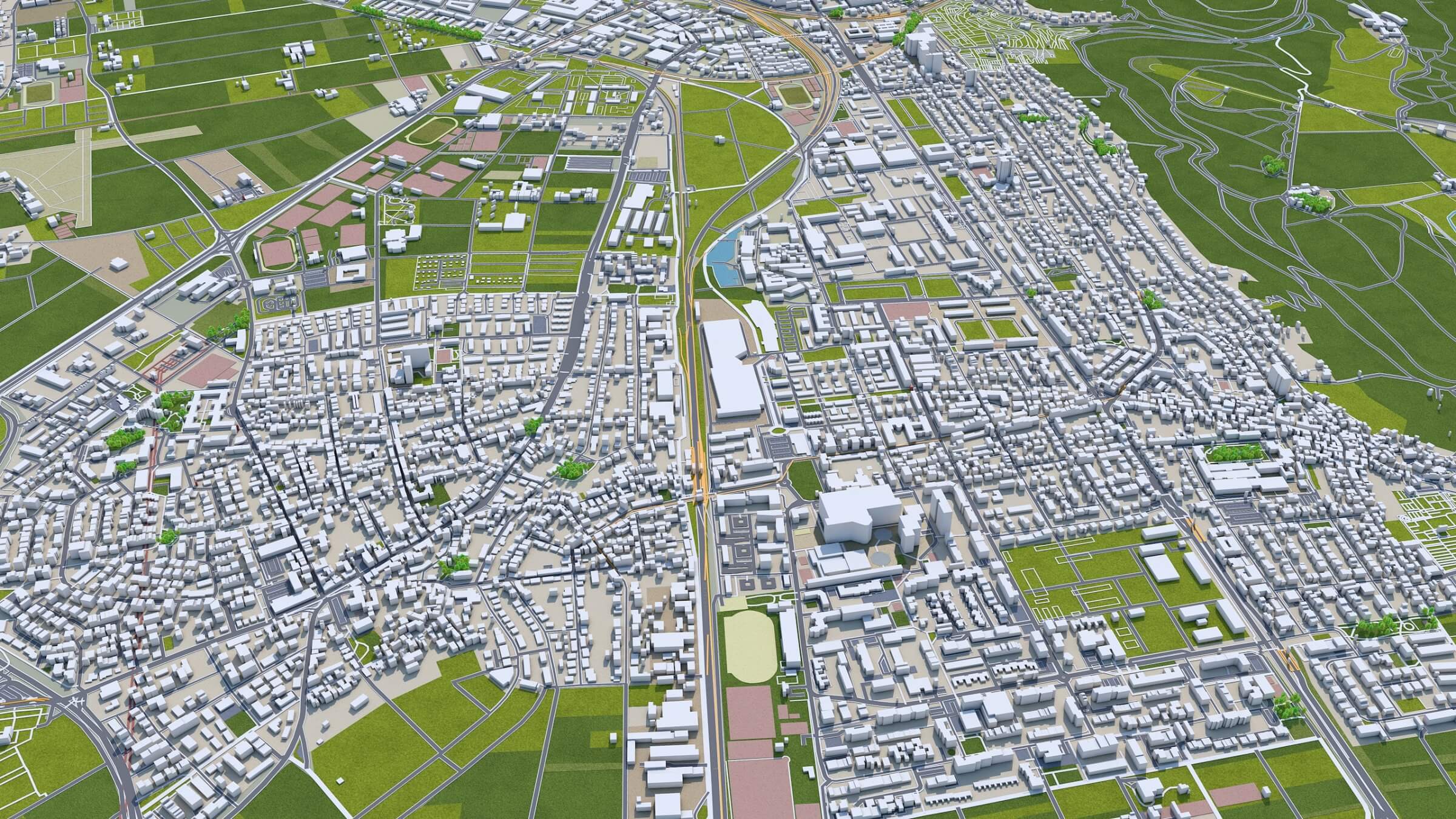 Heidelberg, Germany 30Km - 3D Model by 3dstudio