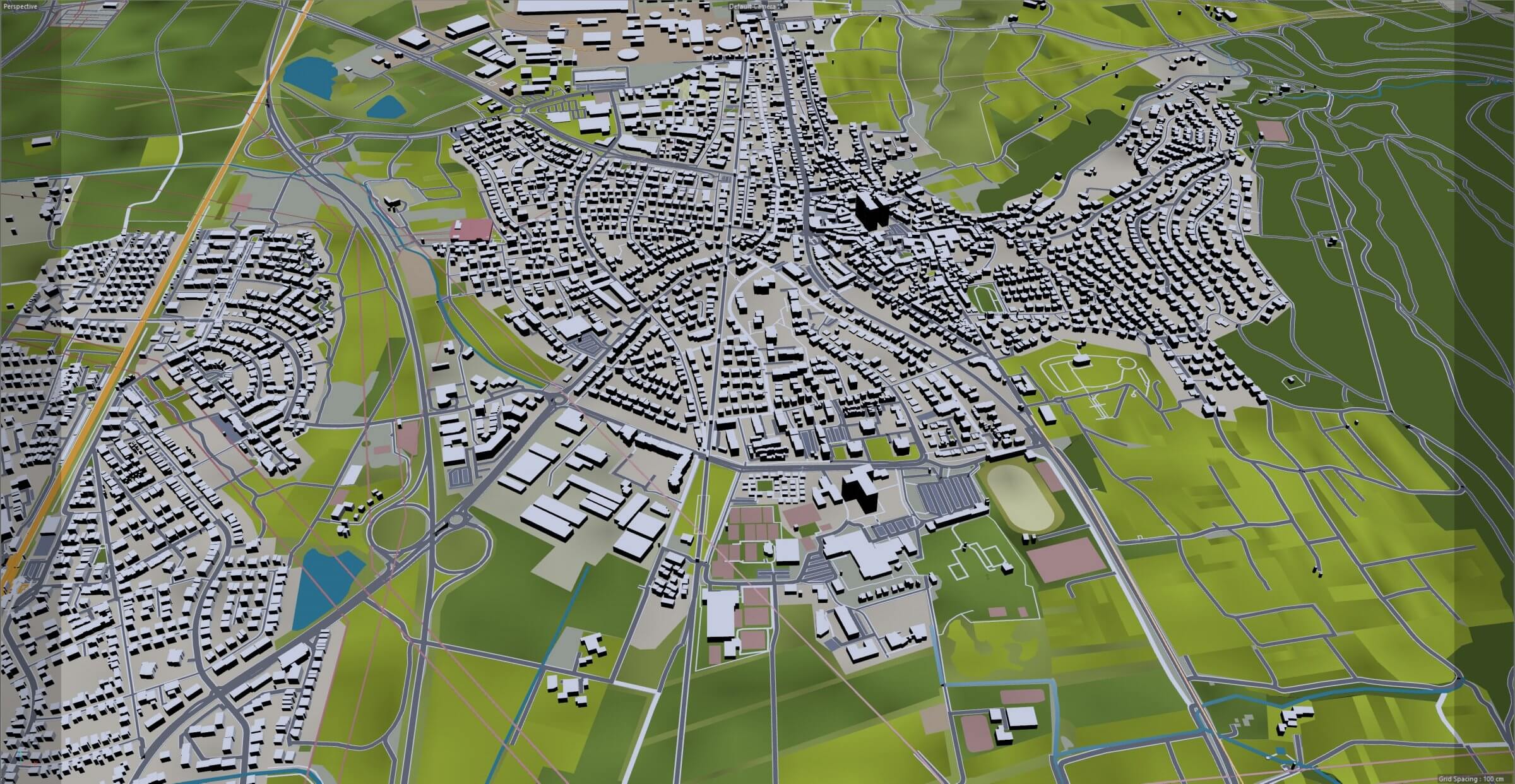 Heidelberg, Germany 30Km - 3D Model by 3dstudio