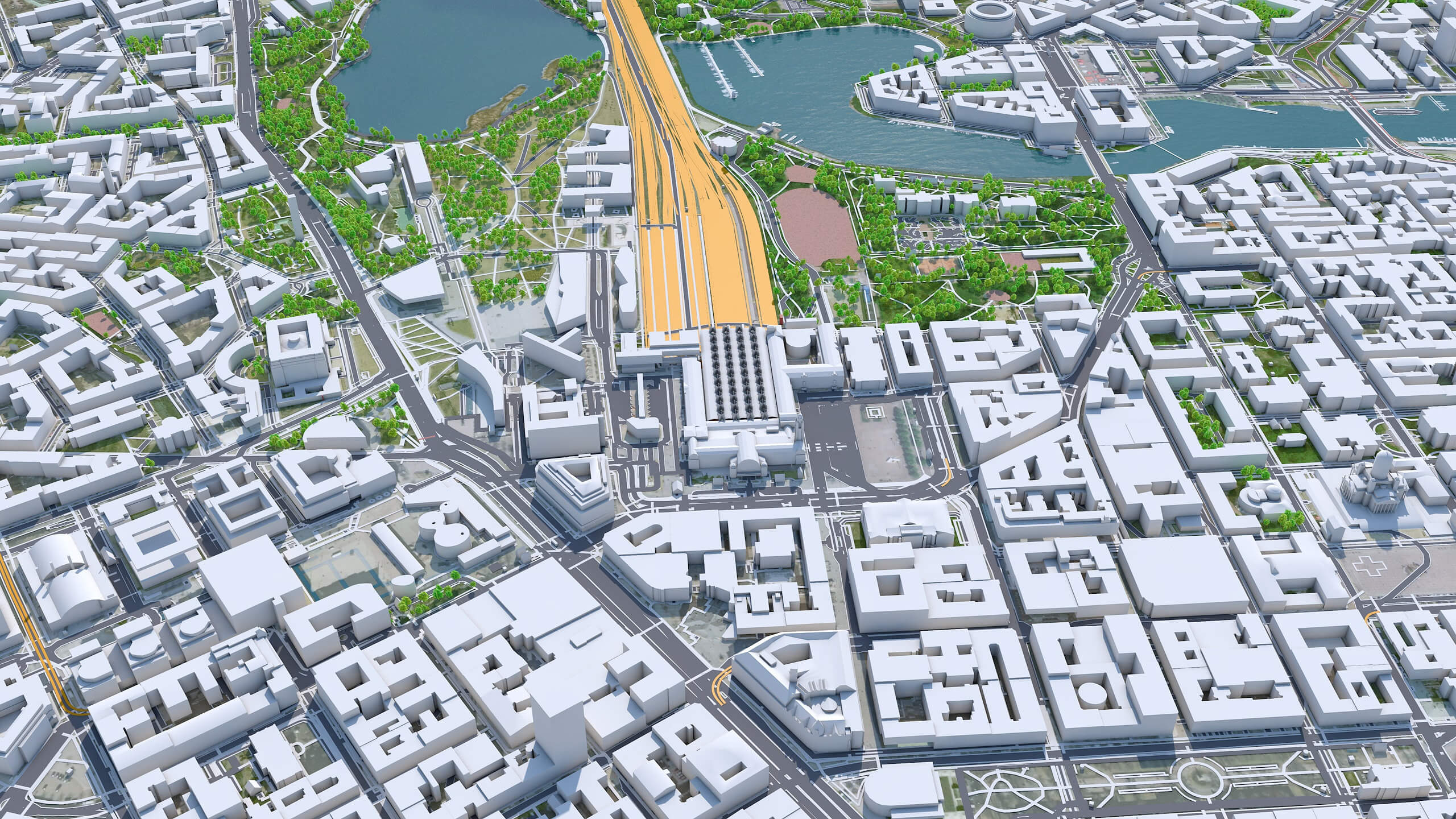 Helsinki Downtown City Finland 11km - 3D Model by 3dstudio
