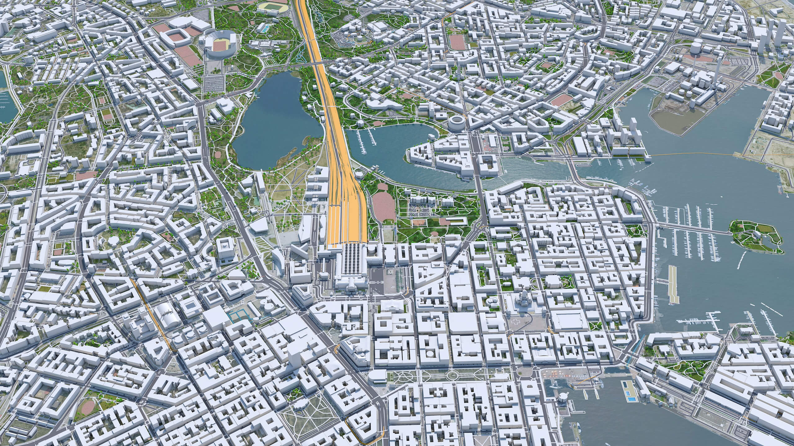 Helsinki City Finland 50km - 3D Model by 3dstudio