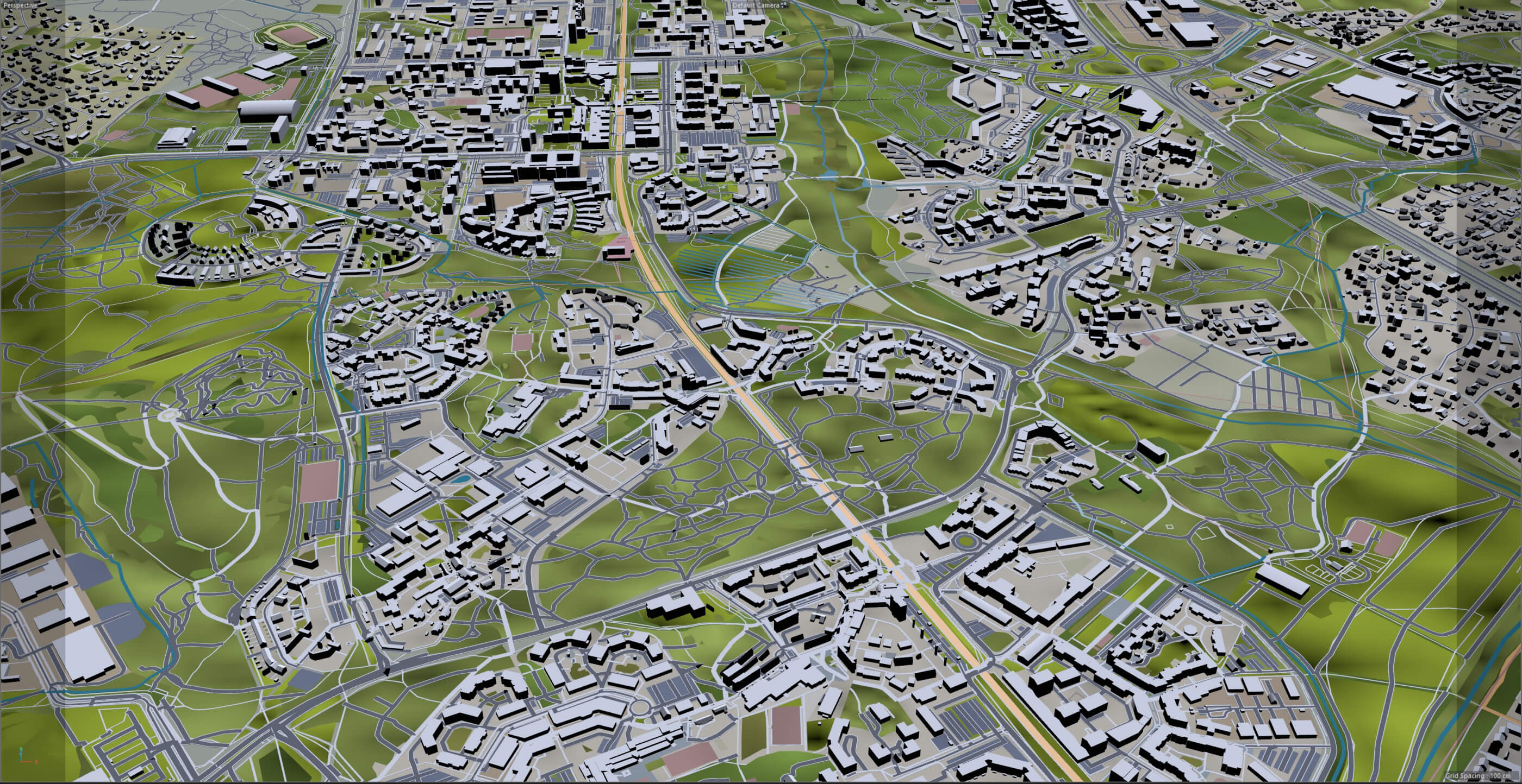 Helsinki City Finland 50km - 3D Model by 3dstudio
